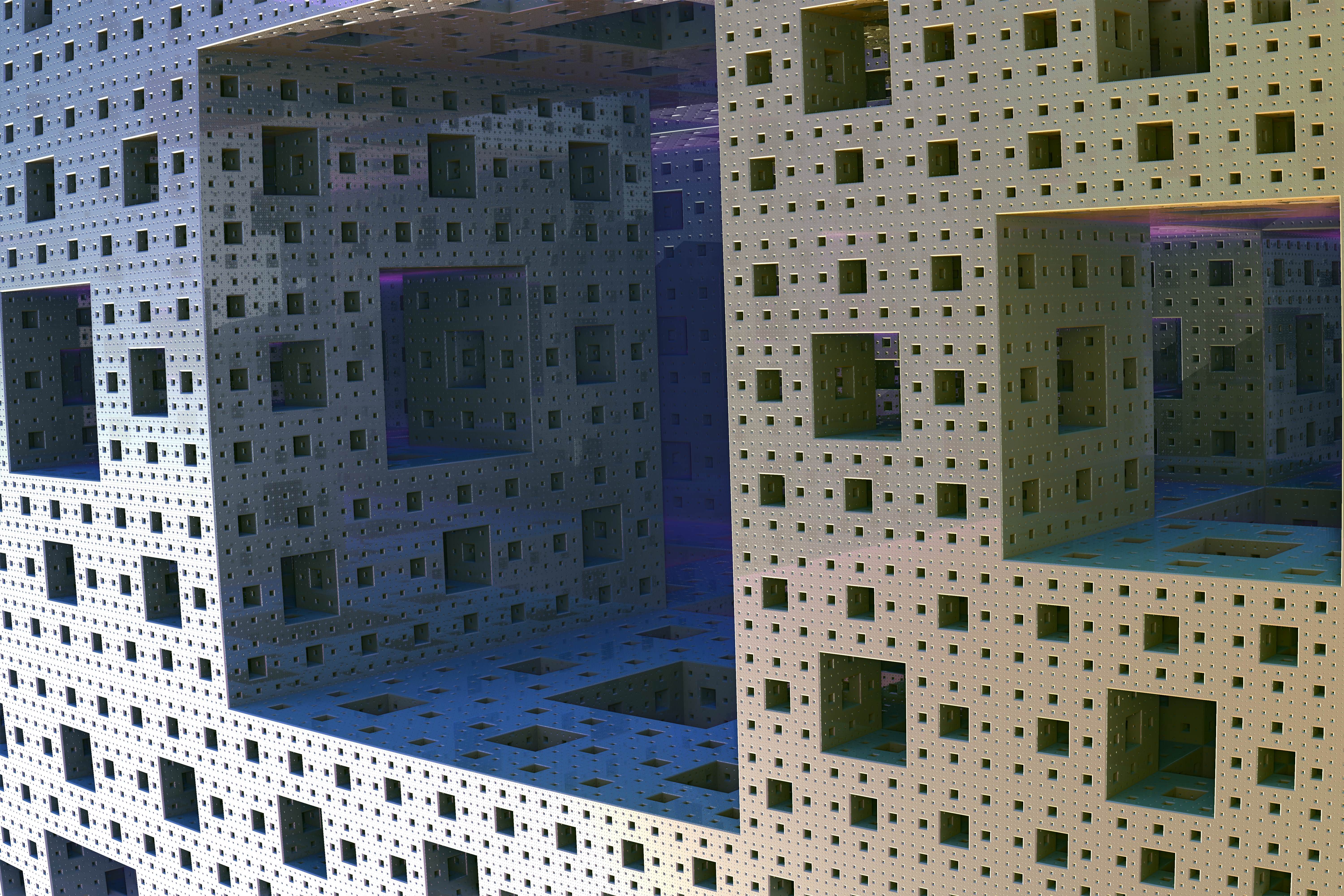 My first render, a menger sponge. | Scrolller