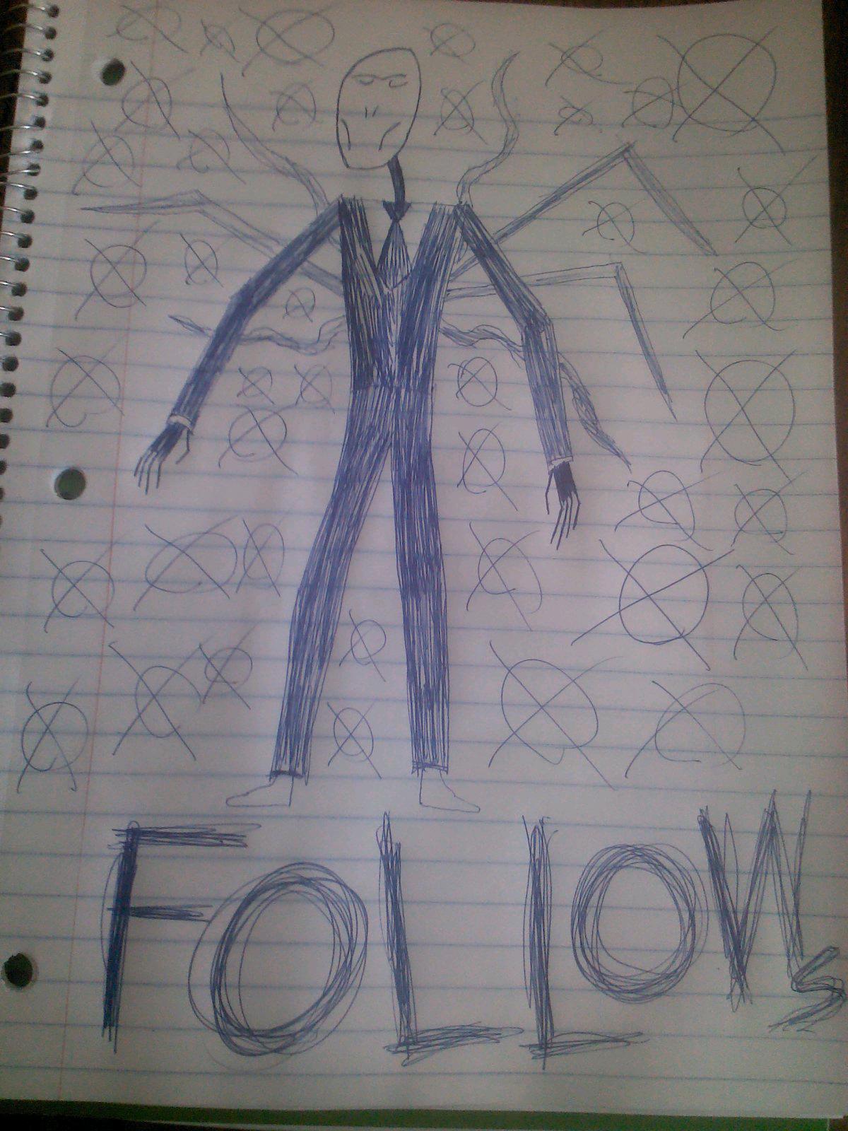 My first try at a slender drawing | Scrolller