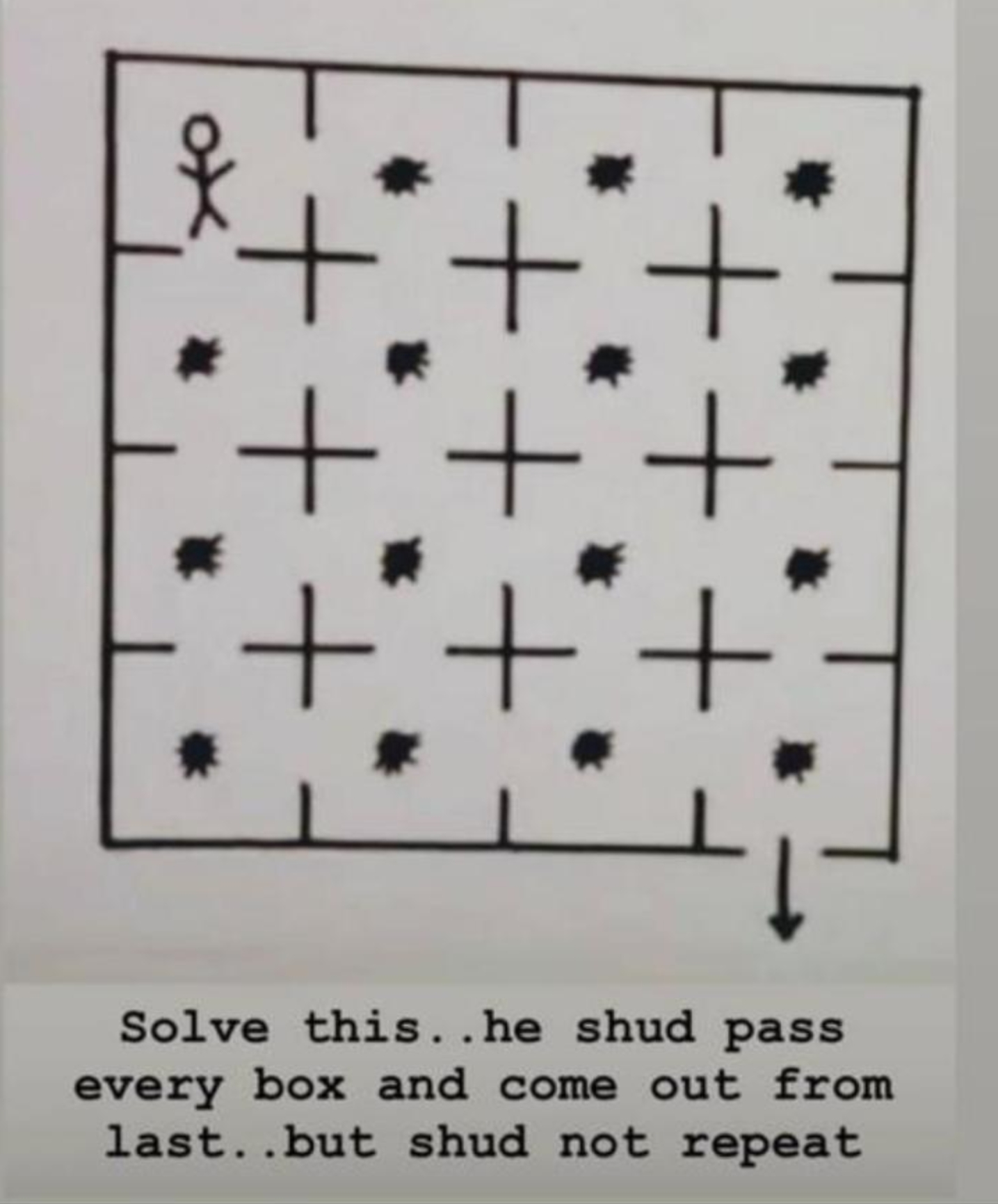 My friend sent me this: You need to get to the end without repeating ... My friend sent me this: You need to get to the end without repeating ...