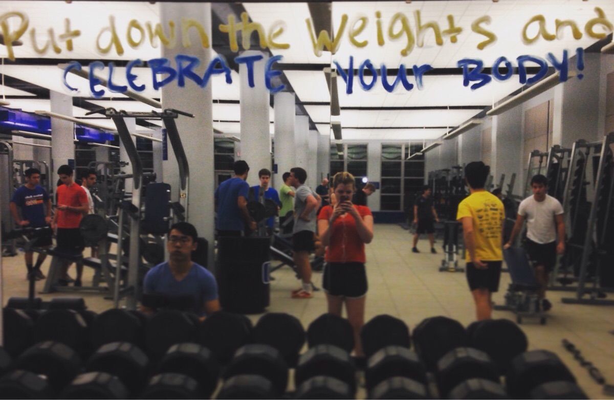 My gym was tagged by a body posi group... What if I celebrate my body by lifting weights ...