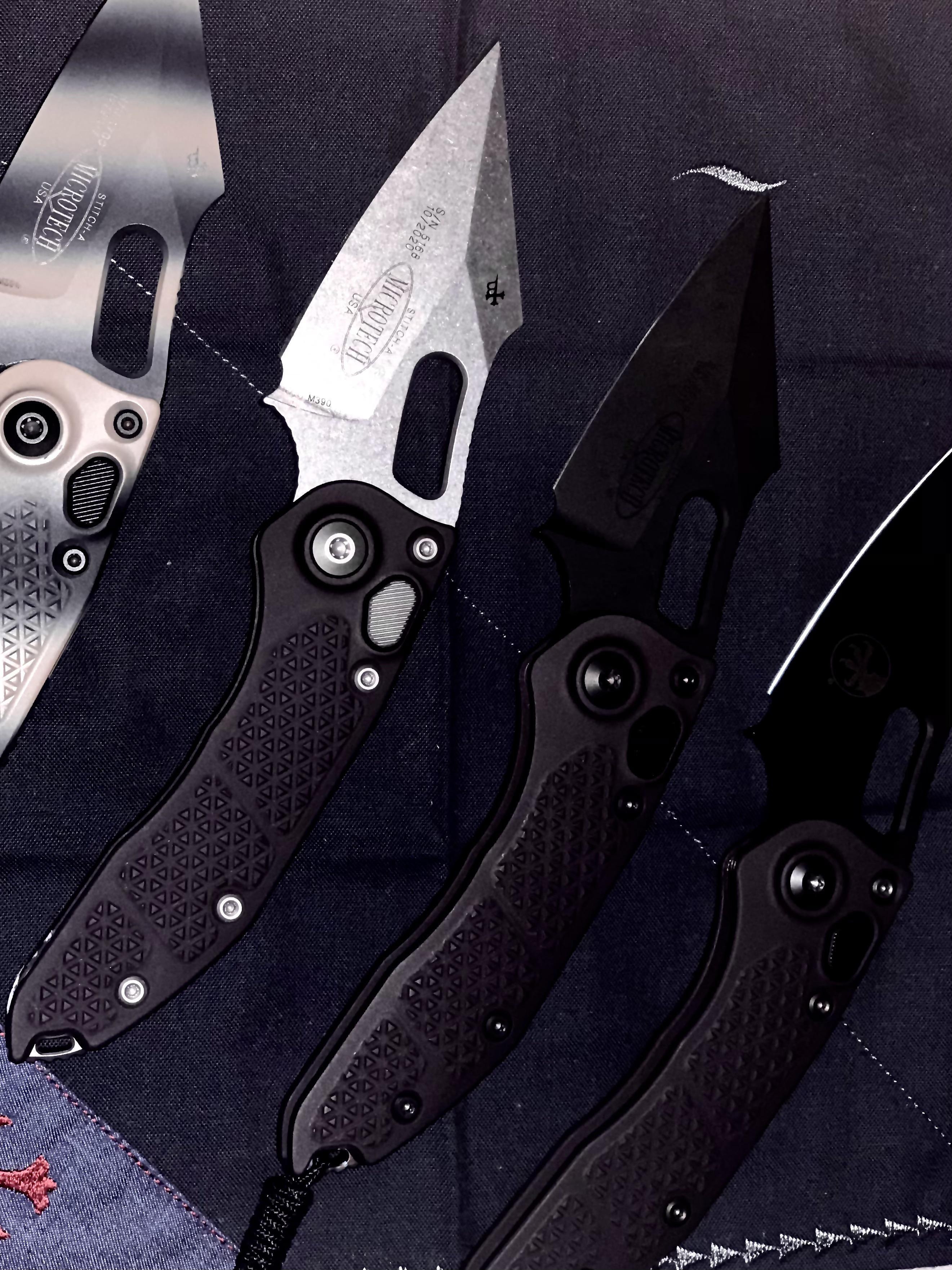 My humble collection of Microtech Stitches by far my most favorite knife | Scrolller