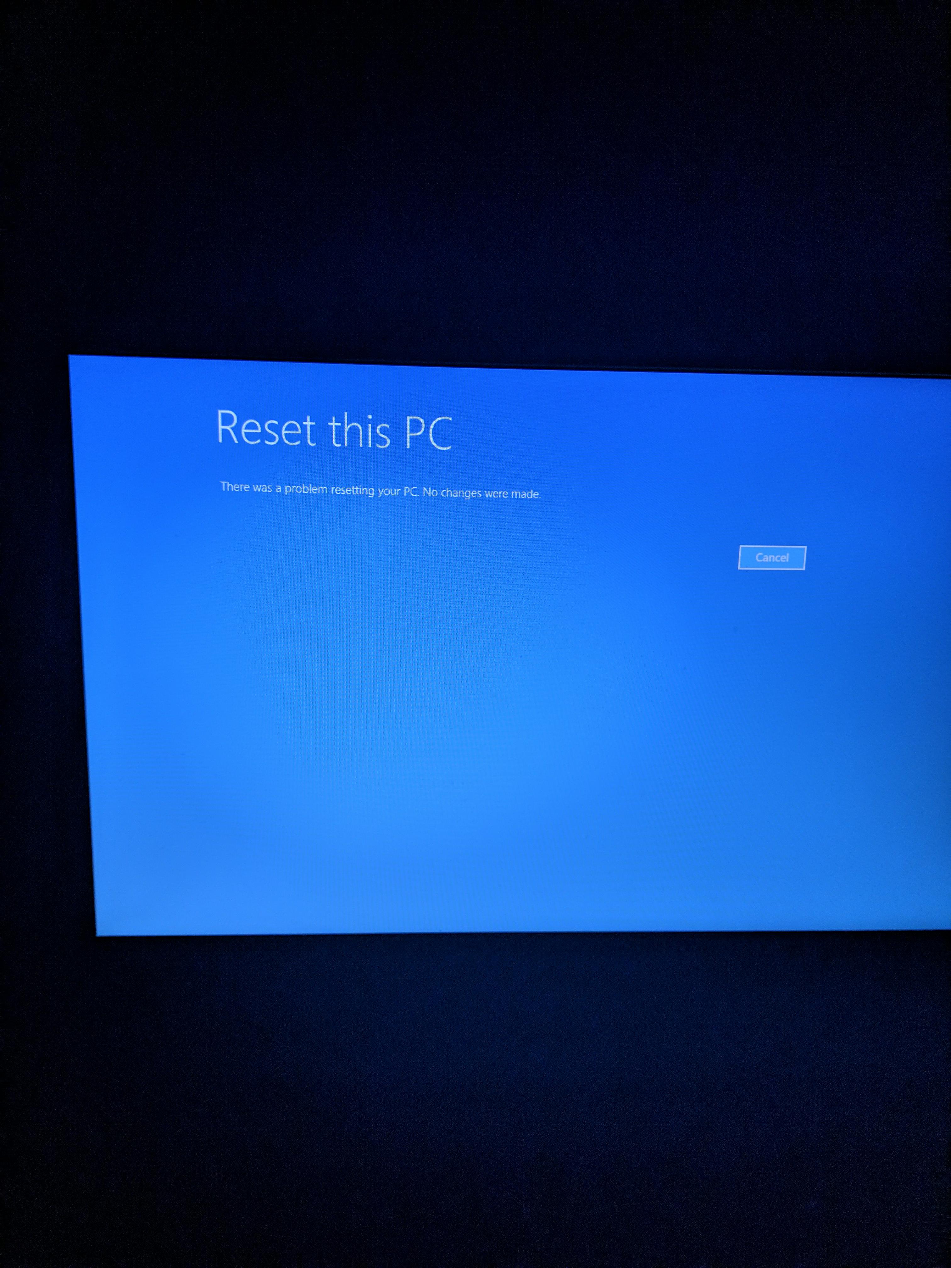 My laptop today when trying to factory reset | Scrolller