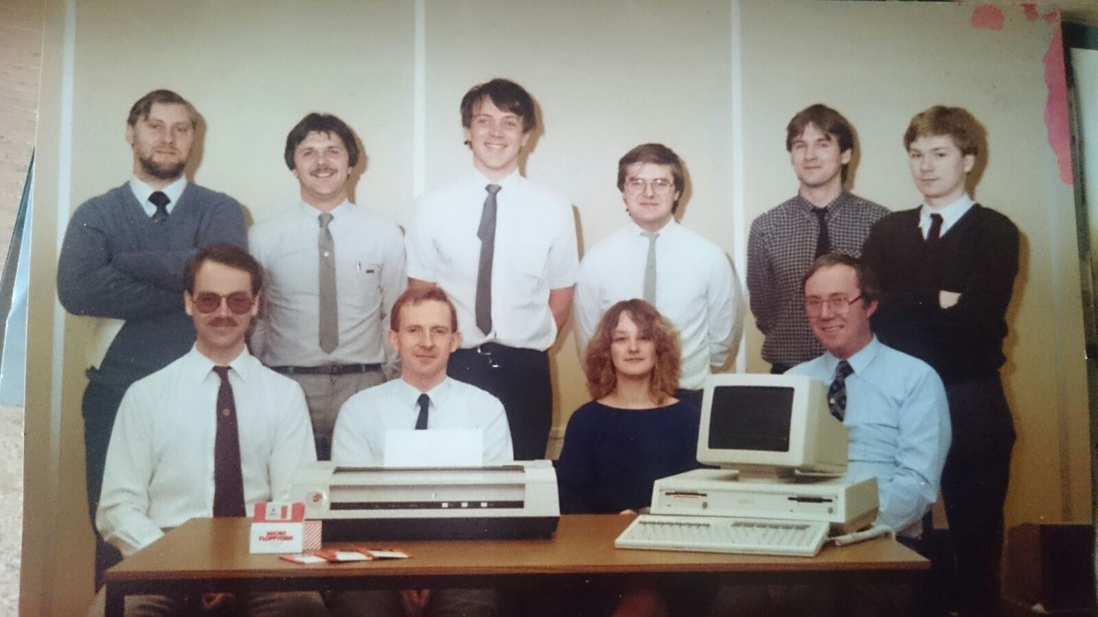 My late Father in the 80's (bottom right) worked as an Engineer for Apricot Computers | Scrolller