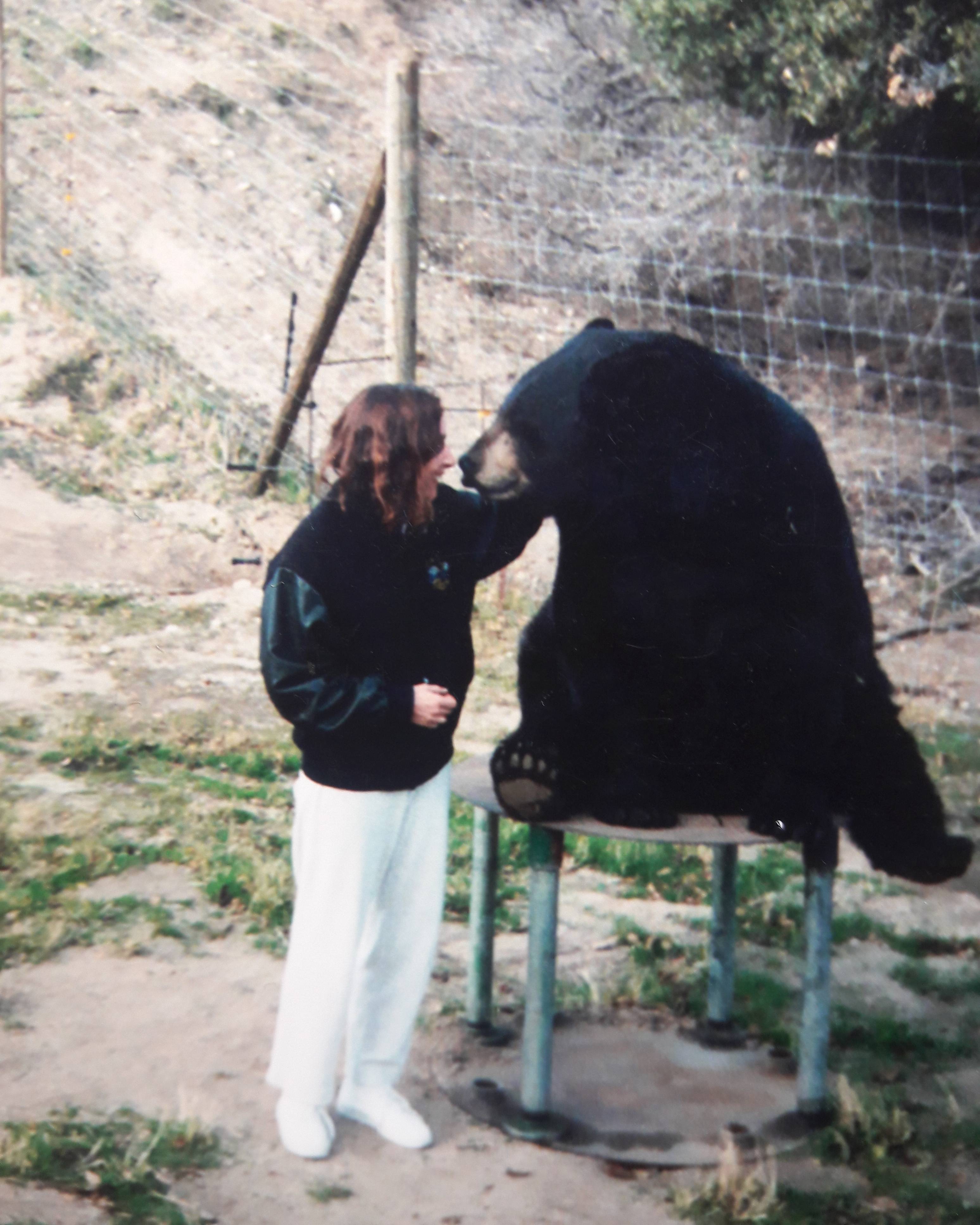 My mama bear with a black bear :) | Scrolller