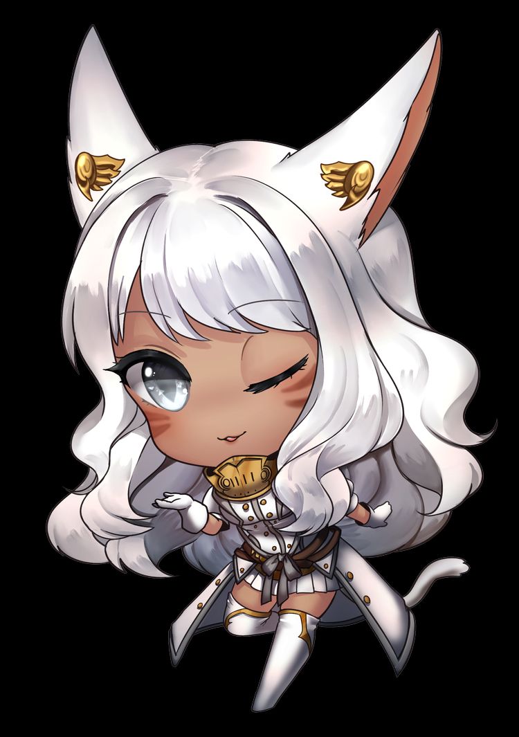 My Miqo'te Paladin drawn as a Chibi by @Puchinoko | Scrolller