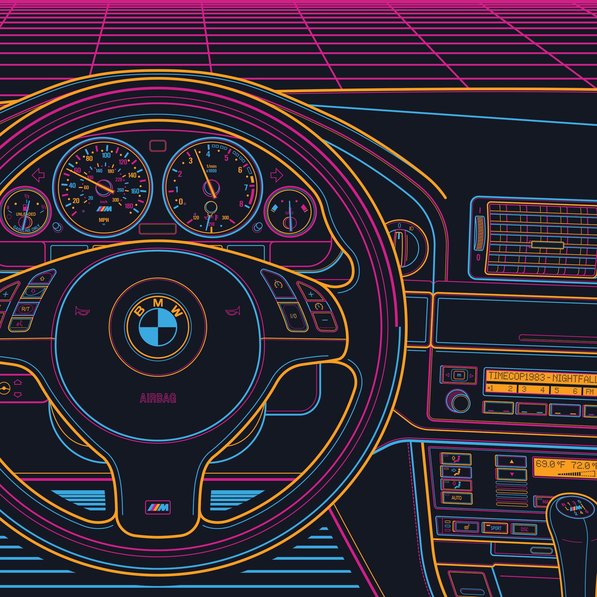 My most recent design in ongoing "Eighties Sunset" series - E39. Hope you enjoy. :) | Scrolller