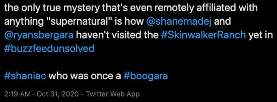 my only explanation is that ryan's too scared of this ranch. | Scrolller