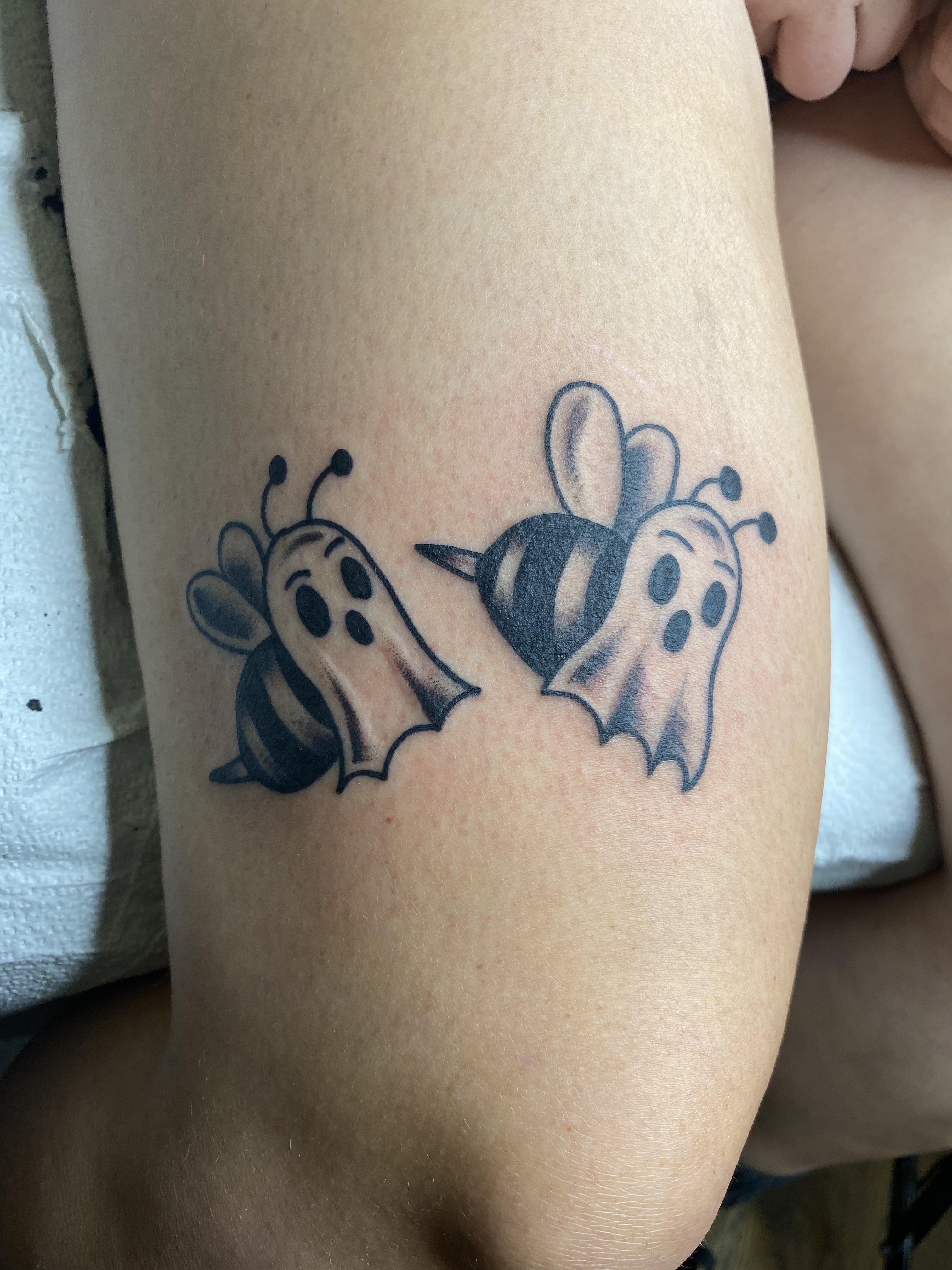 My pair of boo-bees. Done by Danny Crowler at Sinner and Saints tattoo in PGH. | Scrolller
