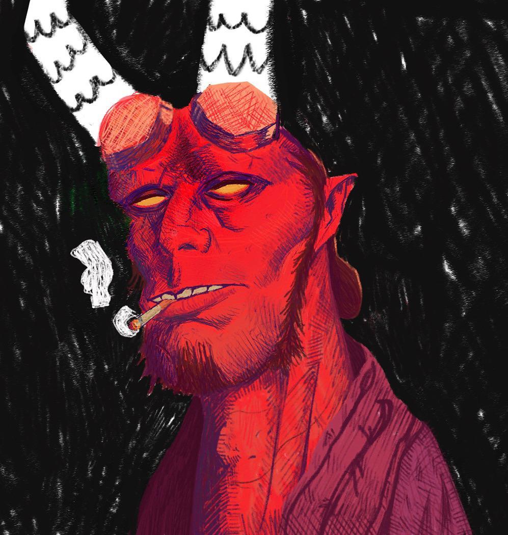 My Portrait of Hellboy | Scrolller