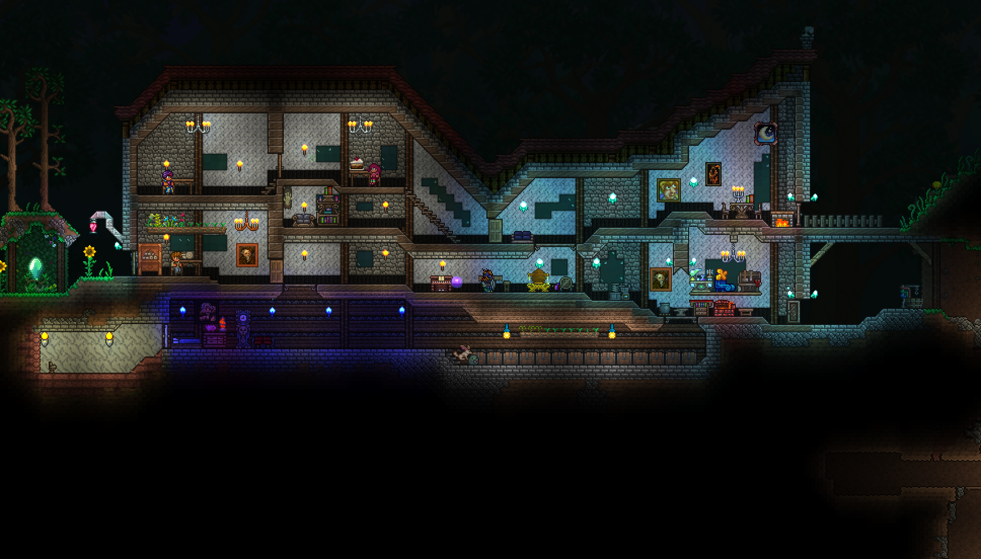 My pre-hardmode expert mode main base | Scrolller