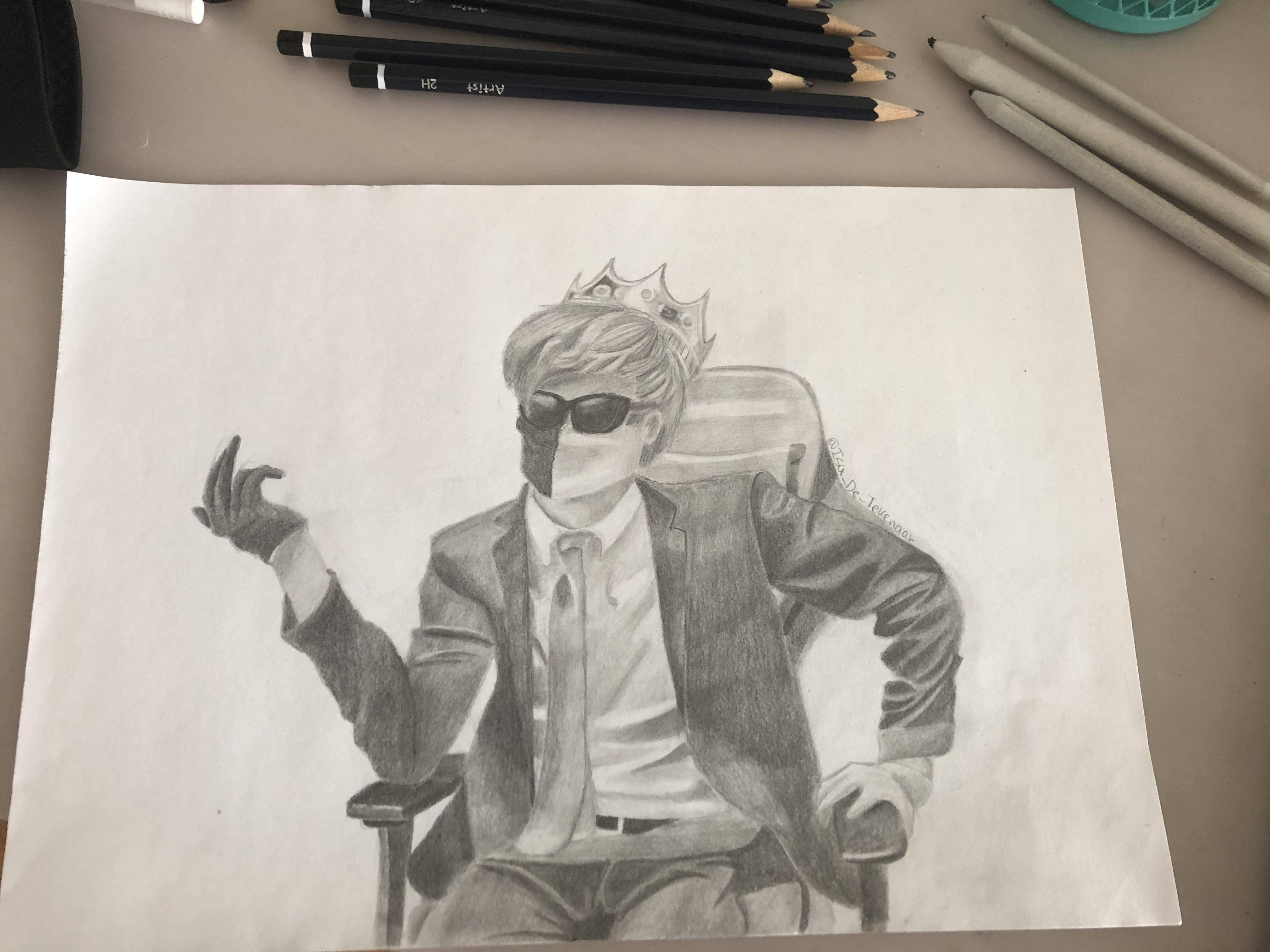 My realistic drawing of Ranboo :D👑 | Scrolller