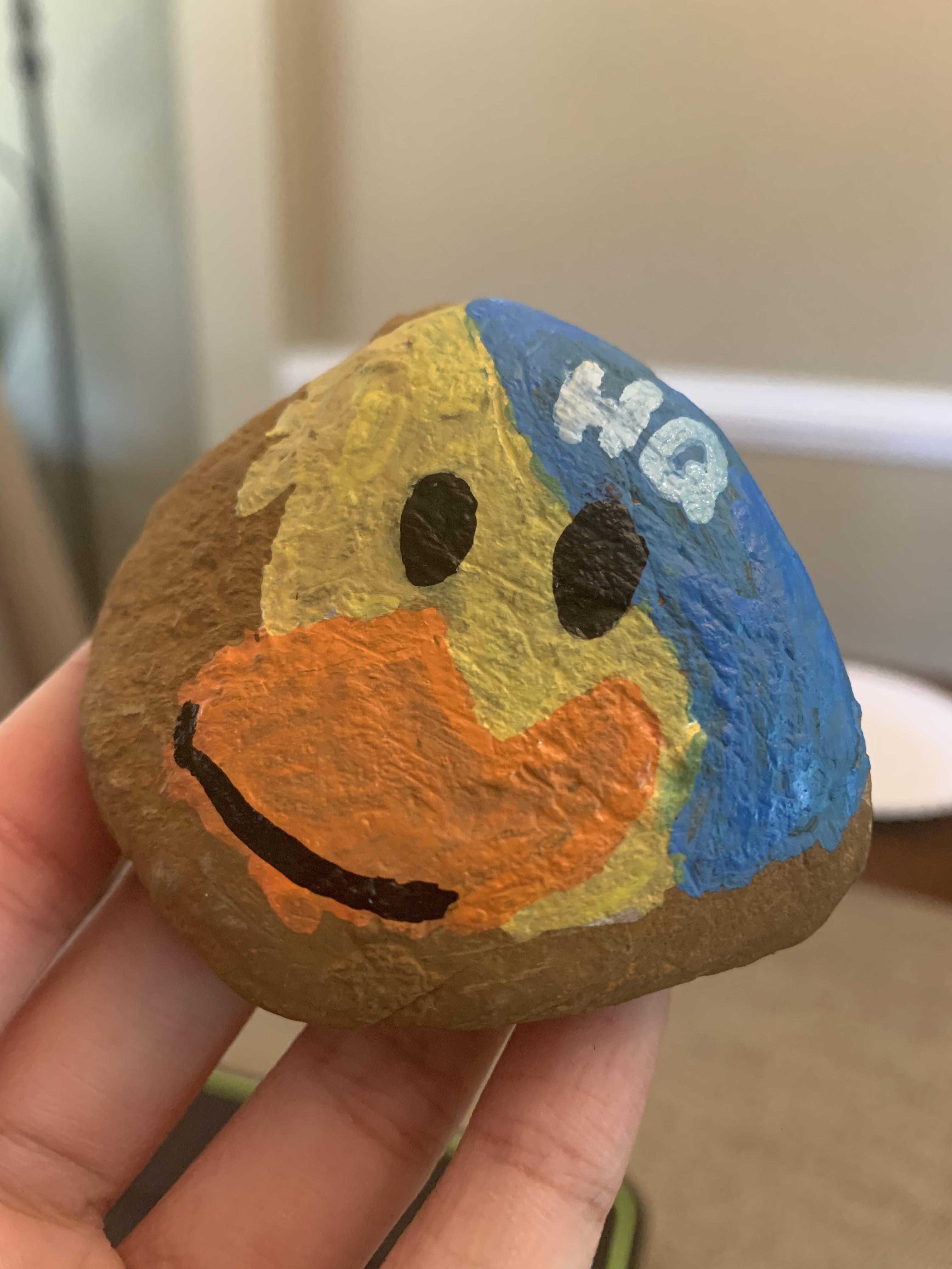 my siblings and i are painting rocks and im painting fandoms on mine. im a trash artist but i ...