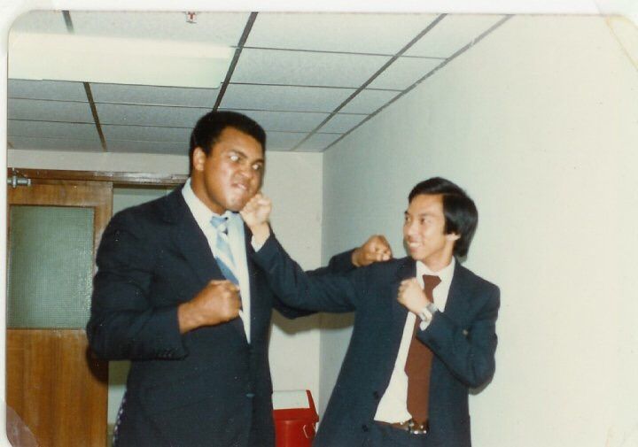 My Sifu (Rene Ng Tak Cheung) with his idol. Macau 1981 | Scrolller