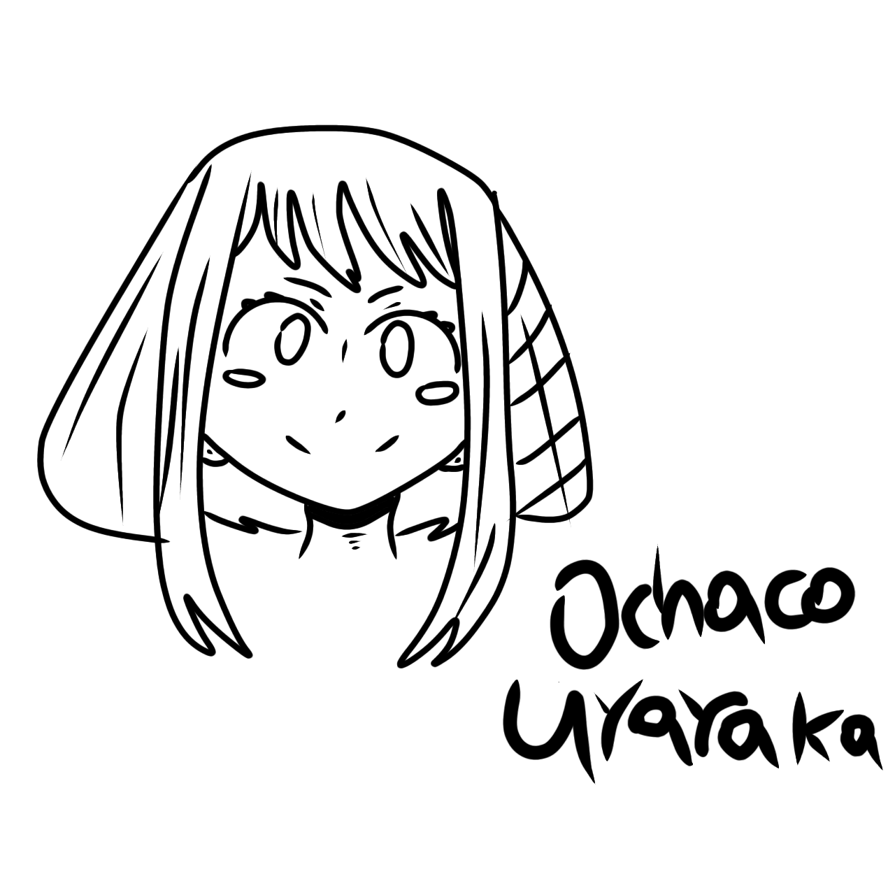 My Simple Drawing Of Ochaco Scrolller