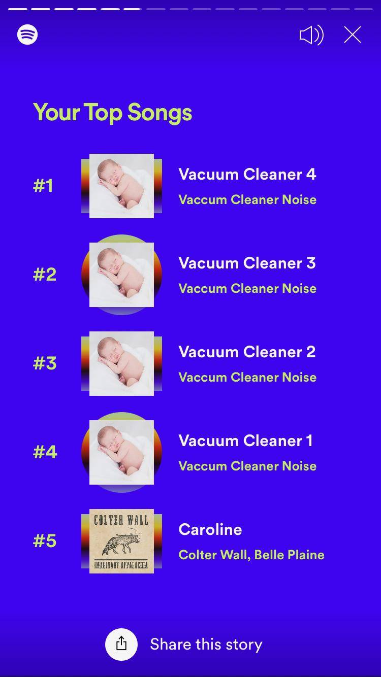 My sister and brother-in-law became first time parents this year. According to Spotify, these ...