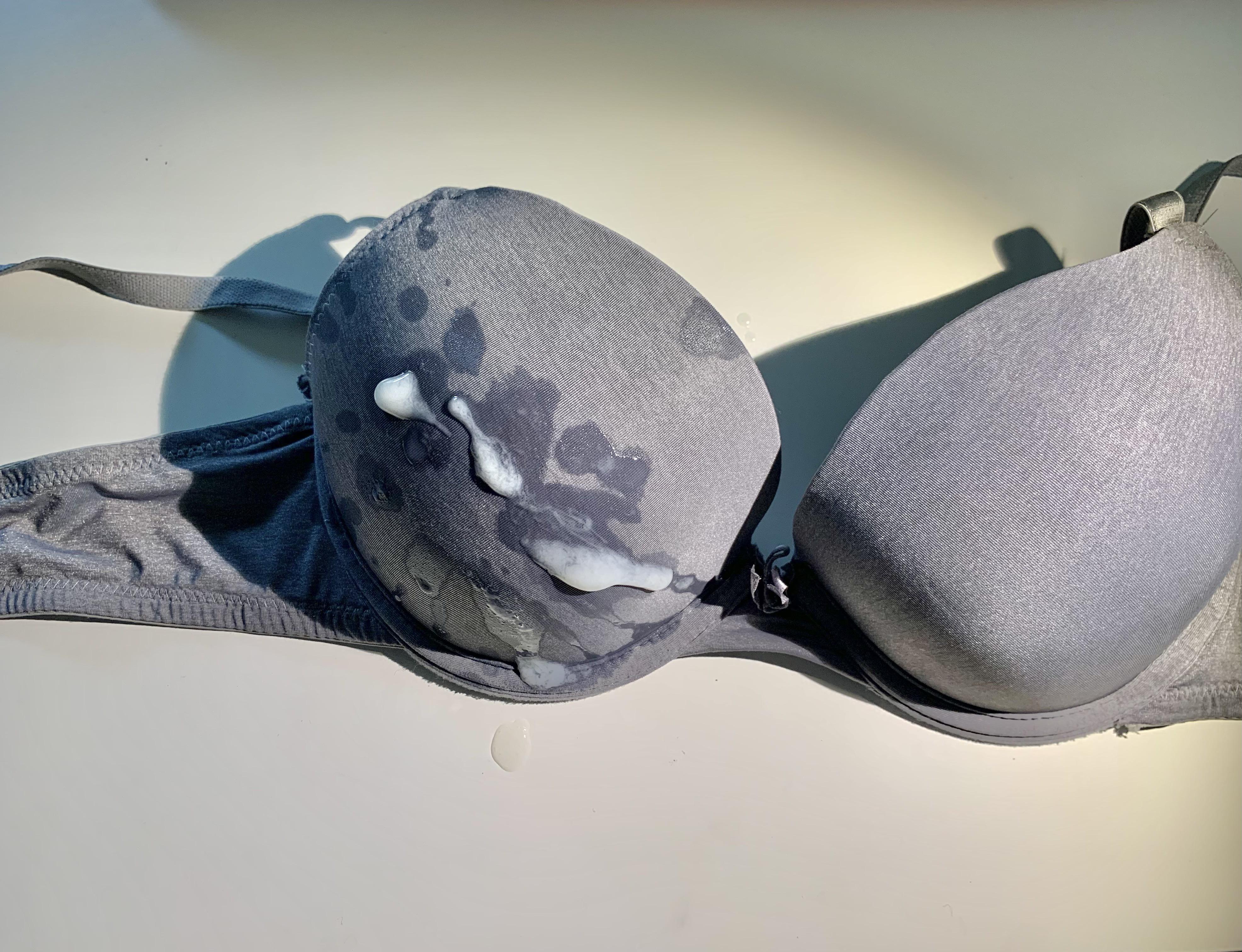 My sisters old 32C bra push-up always is a great canvas for my load | Scrolller