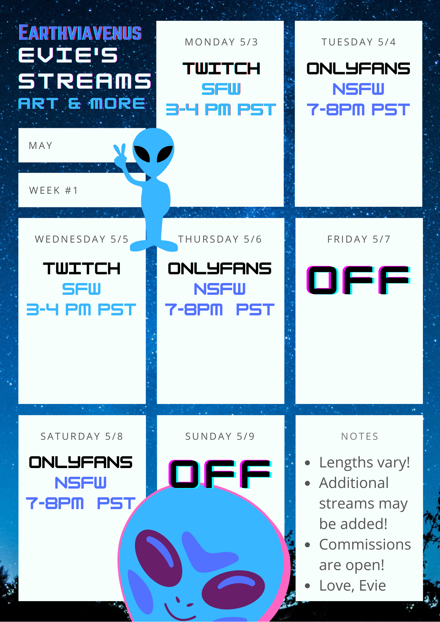 My stream schedule this week! | Scrolller