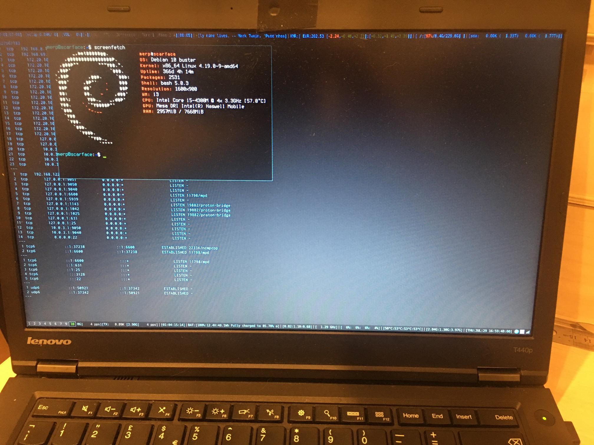 my t440p hit 1 year uptime today! | Scrolller