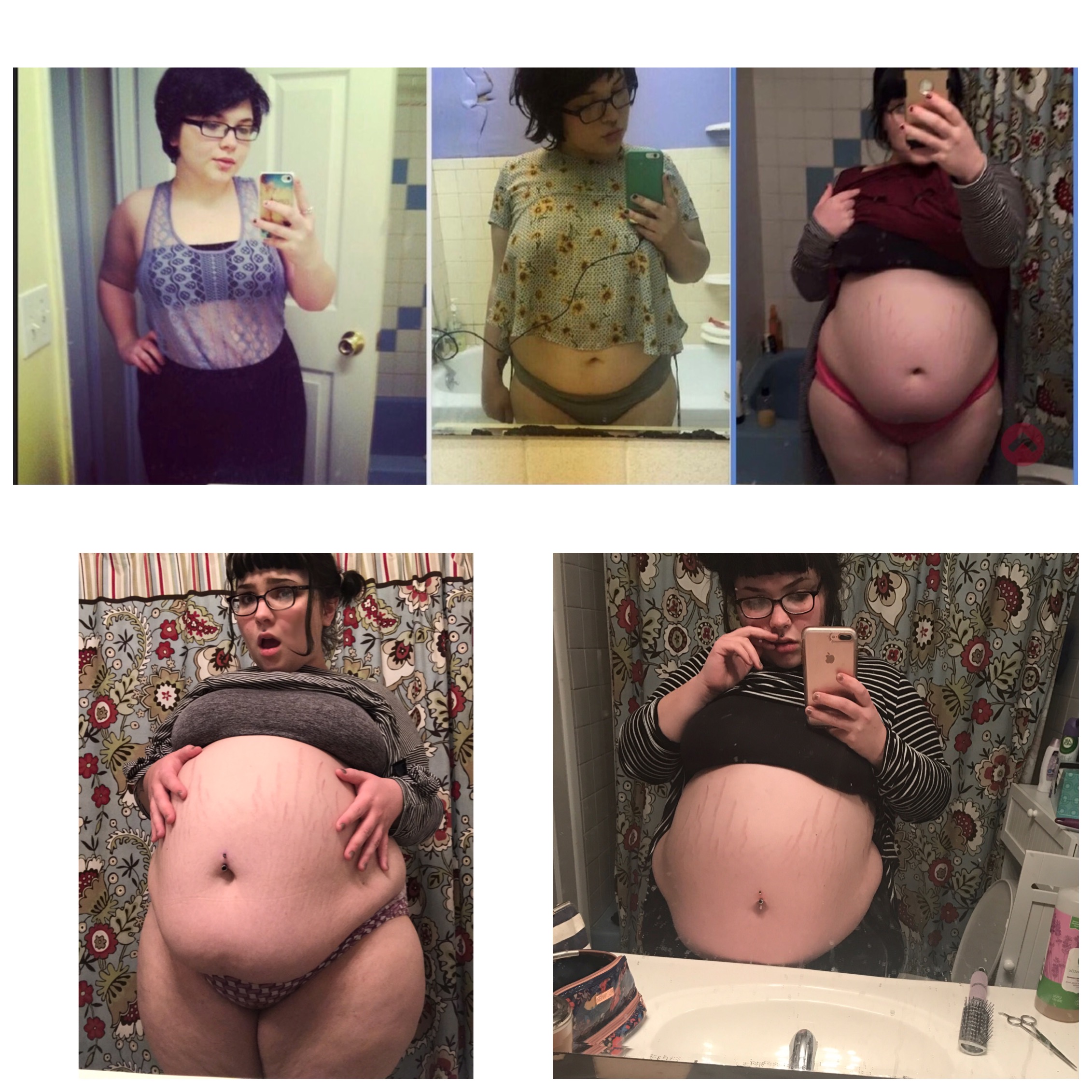 My weight gain journey! 135lbs to 246lbs. | Scrolller