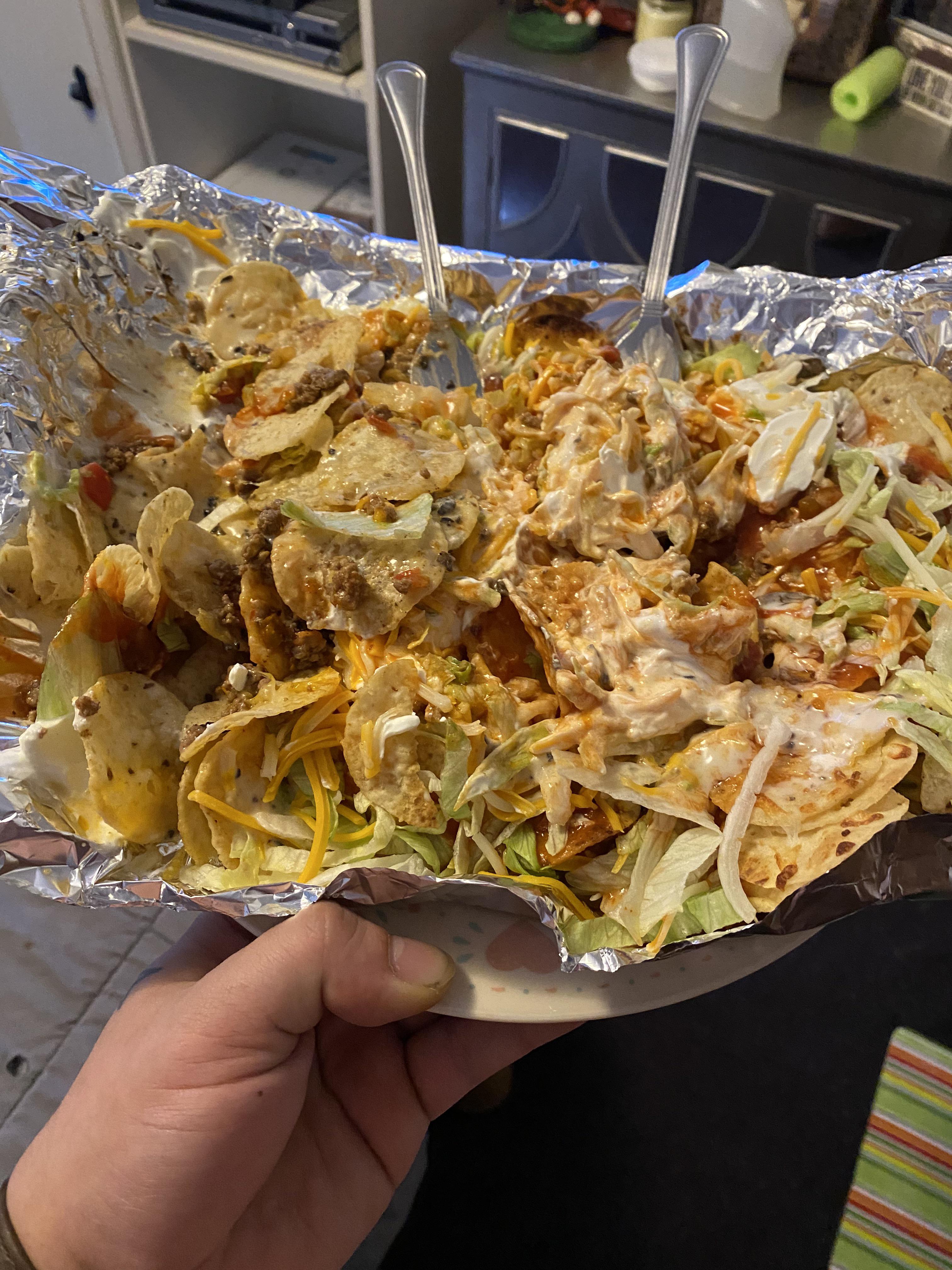 My wife made 3lb loaded nachos!🤤 | Scrolller