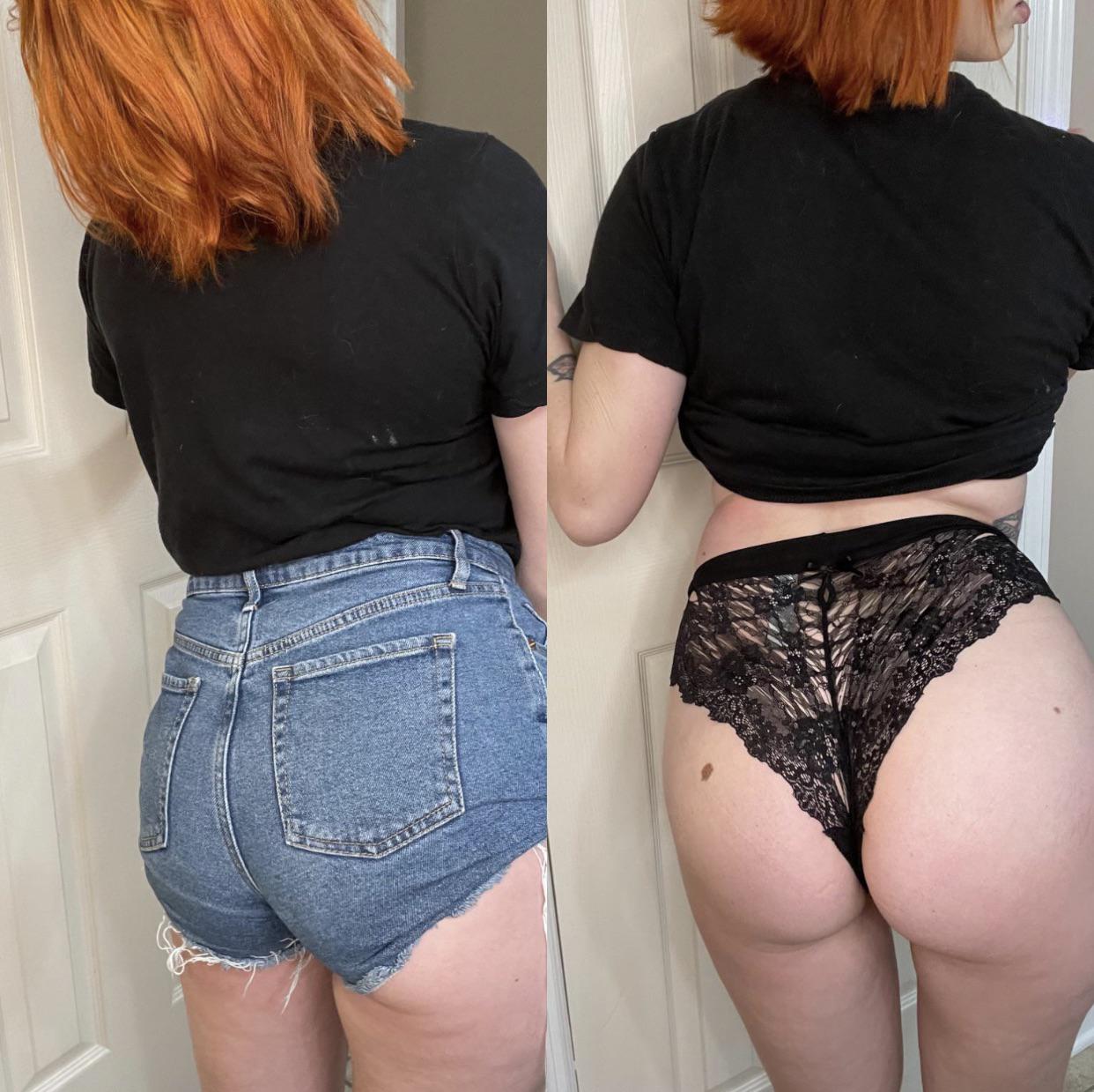 My wife /u/questionablemaam loves showing off her beautiful ass covered in lace panties | Scrolller