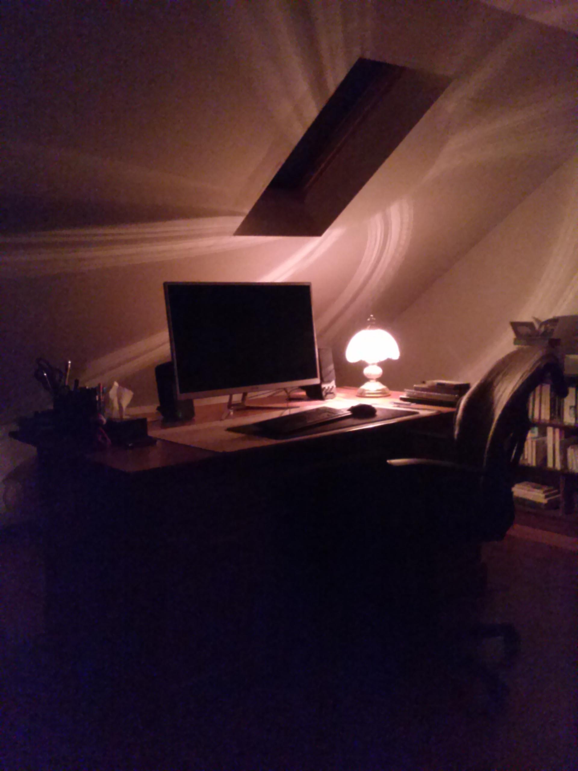 My Work Station at Night: Perfect View of the Stars from the Skylight | Scrolller