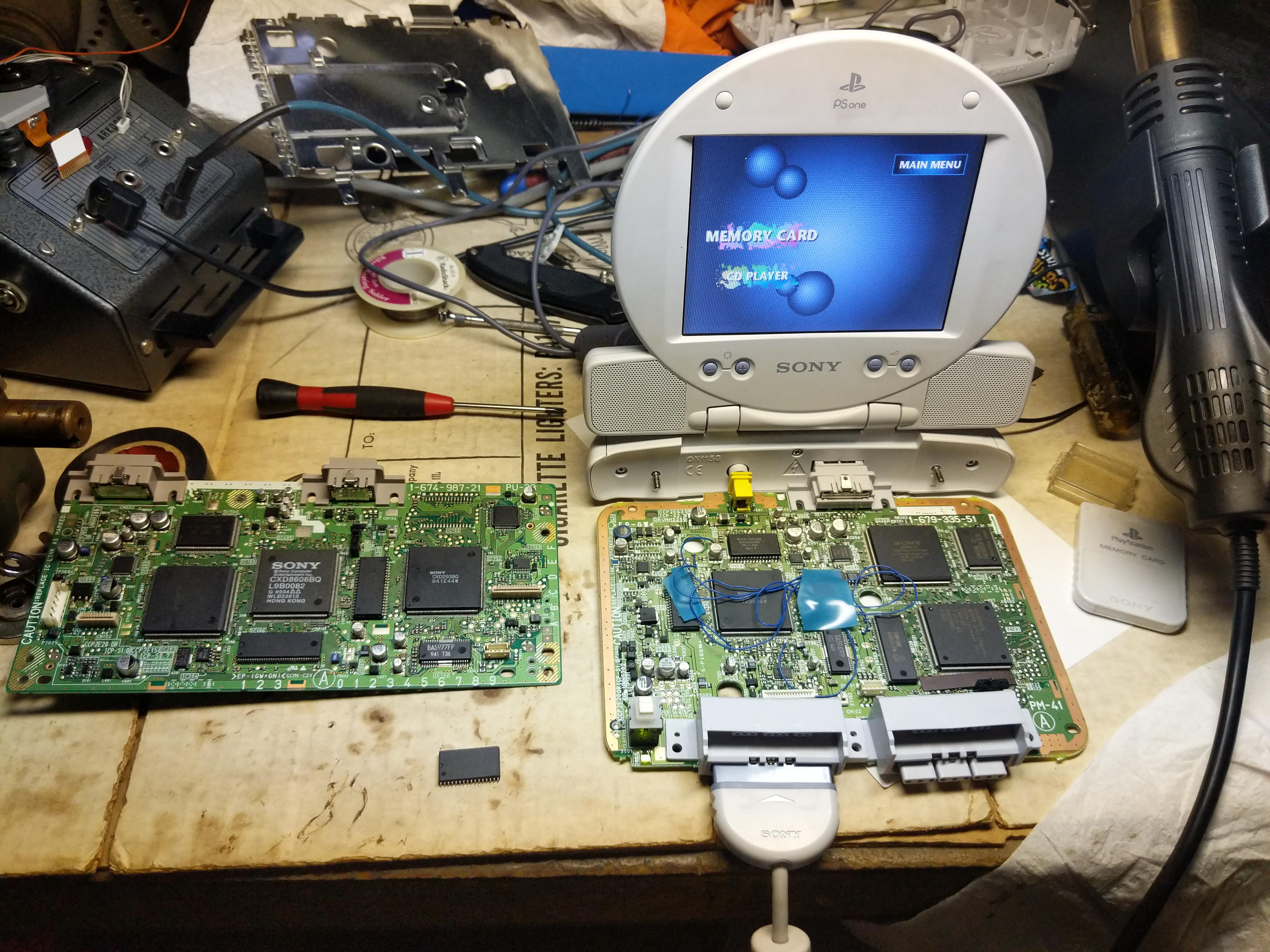 Nailed it! BIOS replacement with an SCPH-9001 board | Scrolller