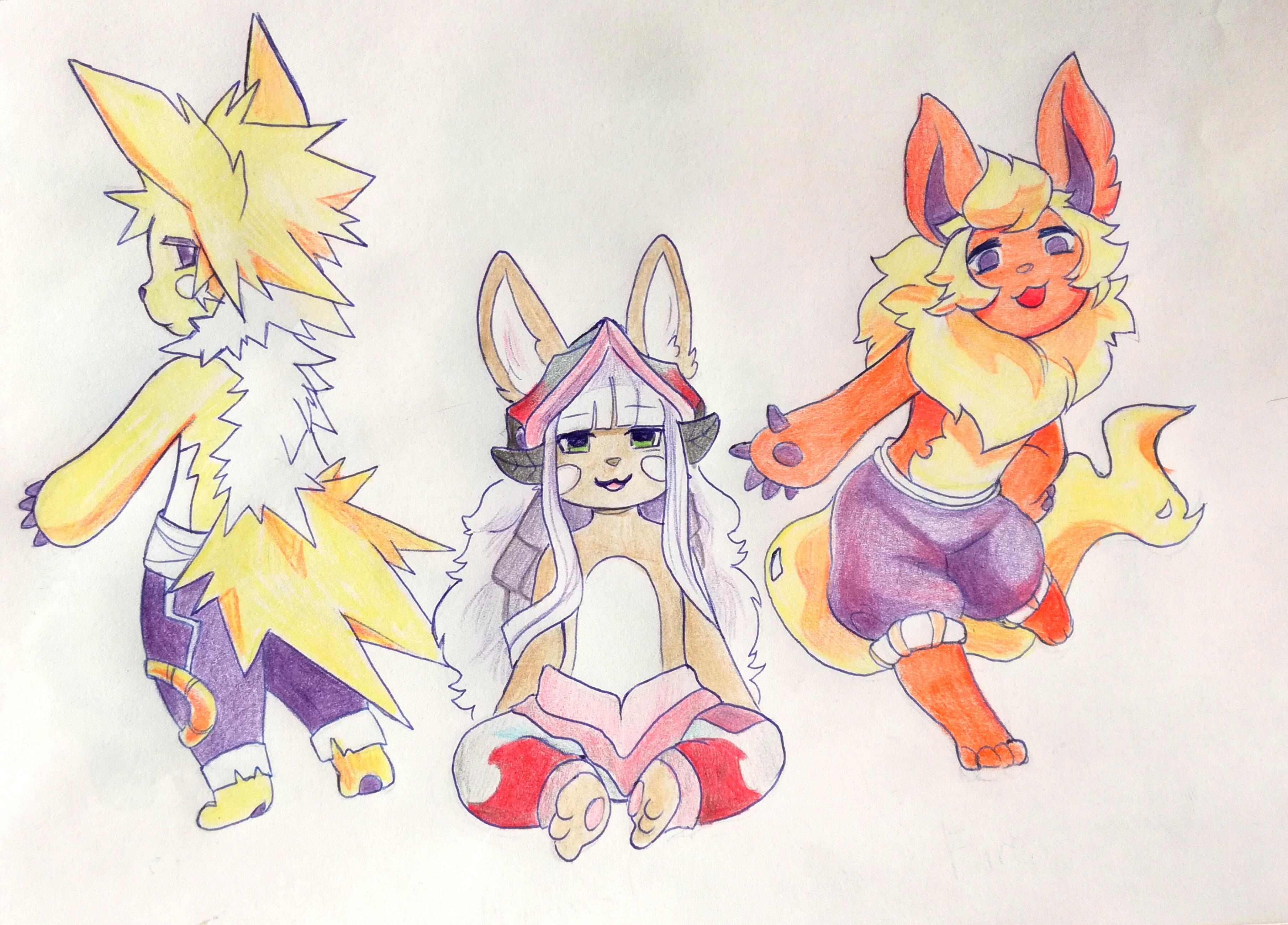 Nanalutions! Part 1/3. Jolteon, Nanachi, Flareon | Scrolller