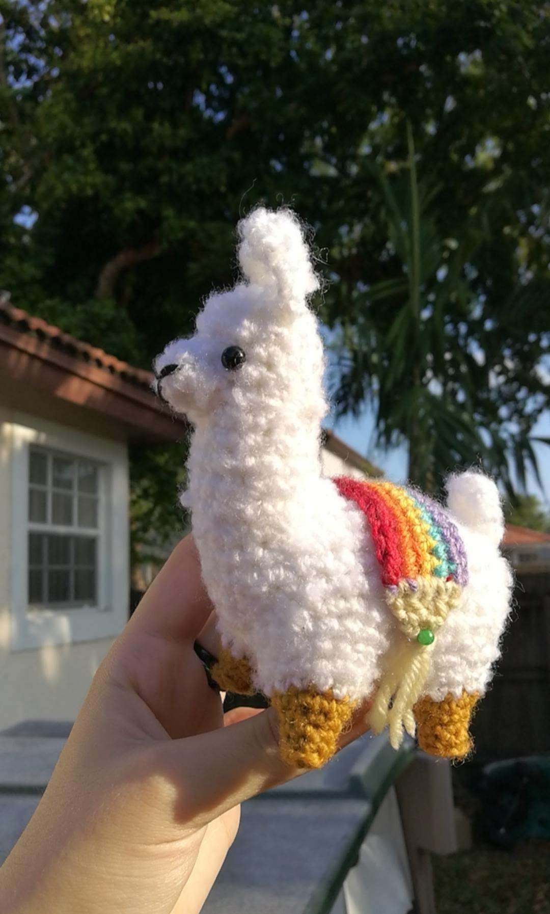 Needed to use up some fluffy yarn...no probllama 😝 | Scrolller