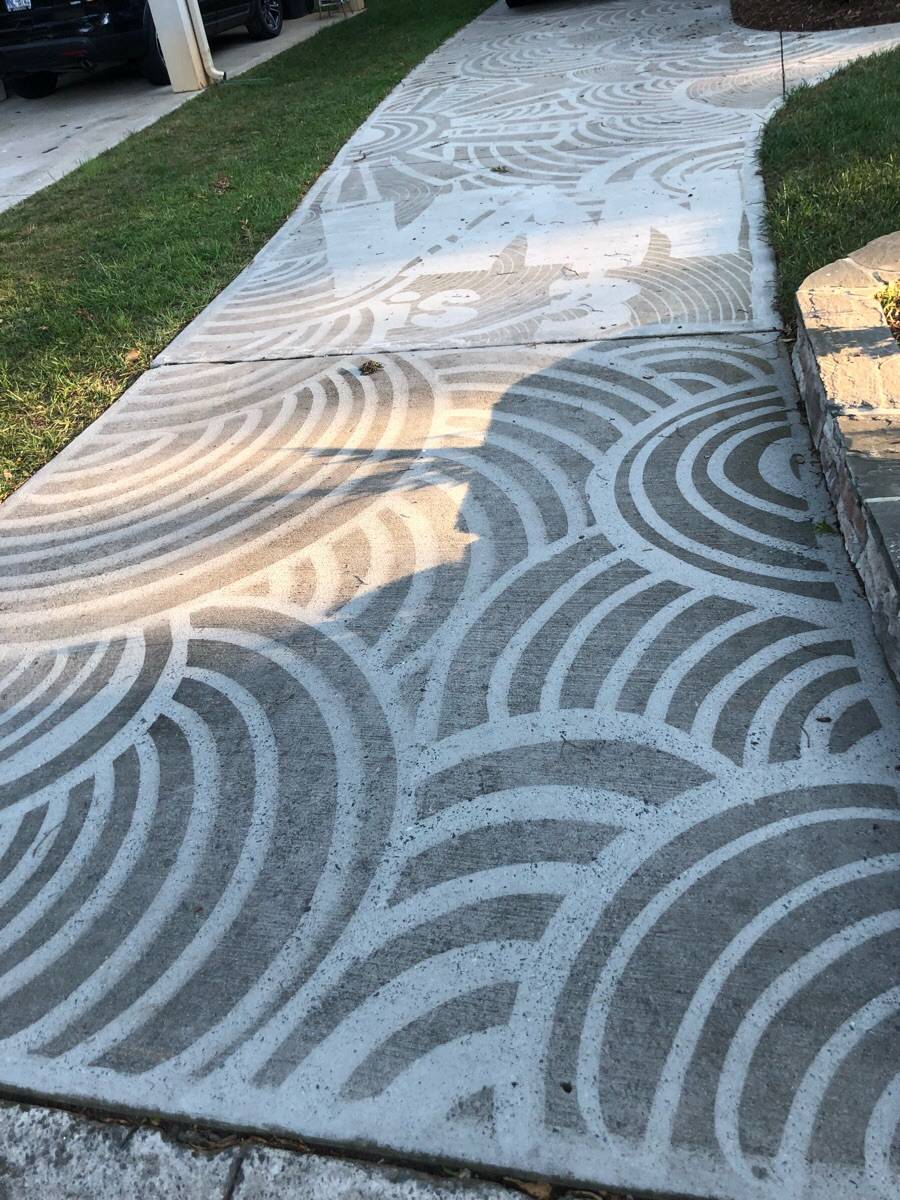Neighbor powerwashed their driveway over the weekend | Scrolller