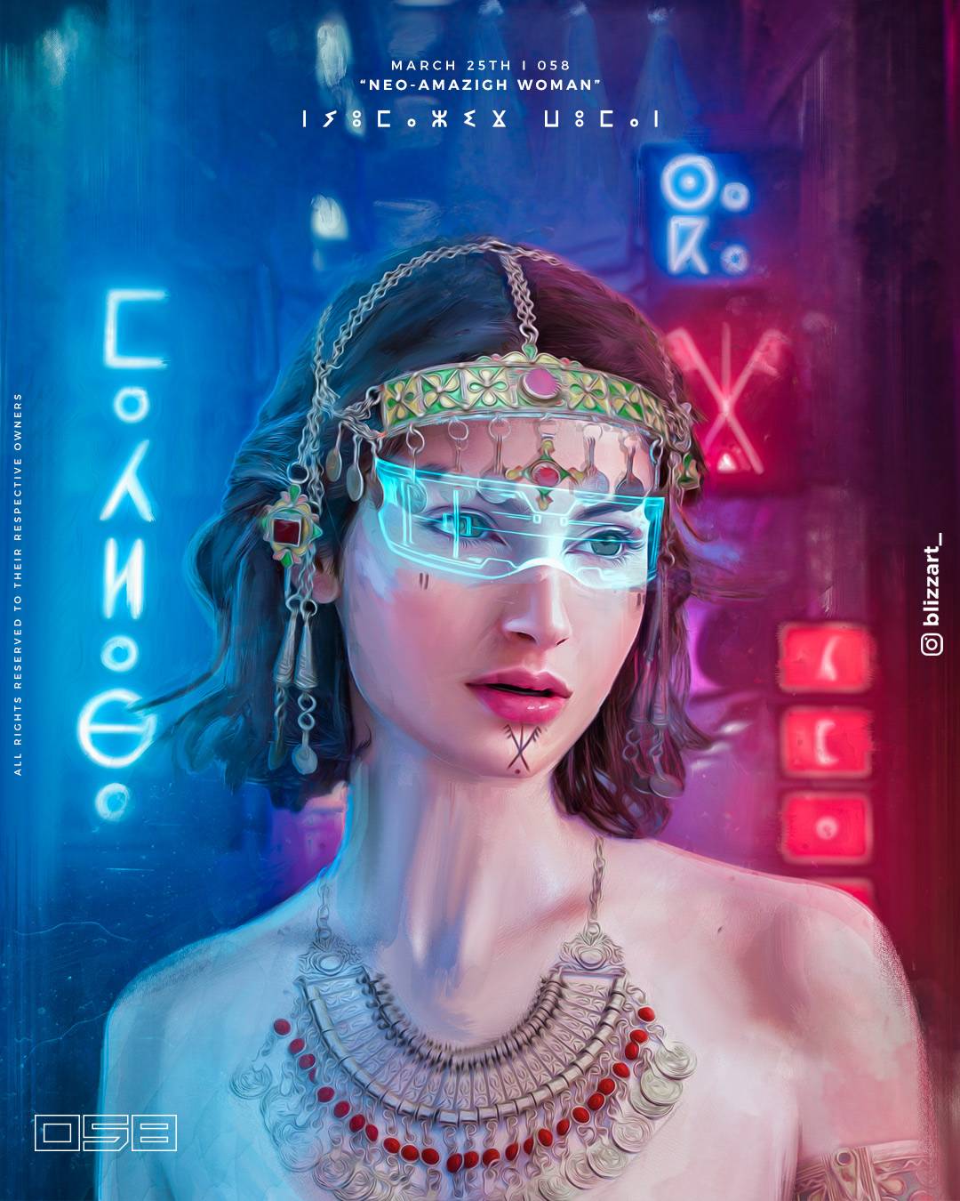 "Neo-Amazigh woman, circa 2073" digital painting by me | Scrolller