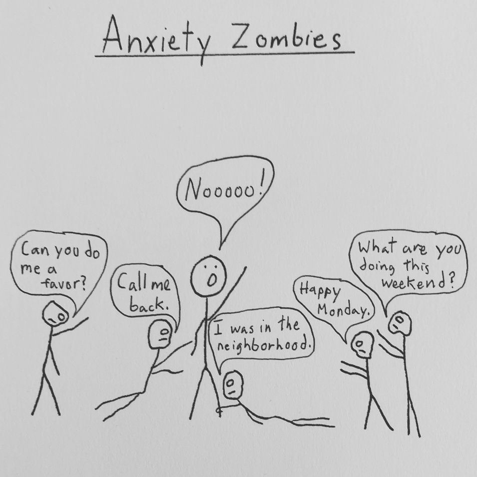 New anxiety doodle I made. | Scrolller