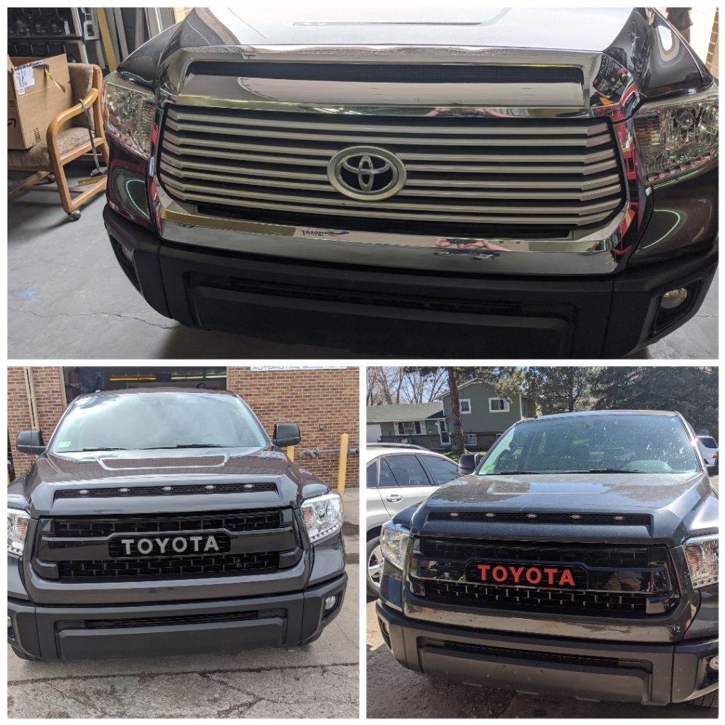 New grill. Looks so much better imo. We painted it body color then I ... New grill. Looks so much better imo. We painted it body color then I ...