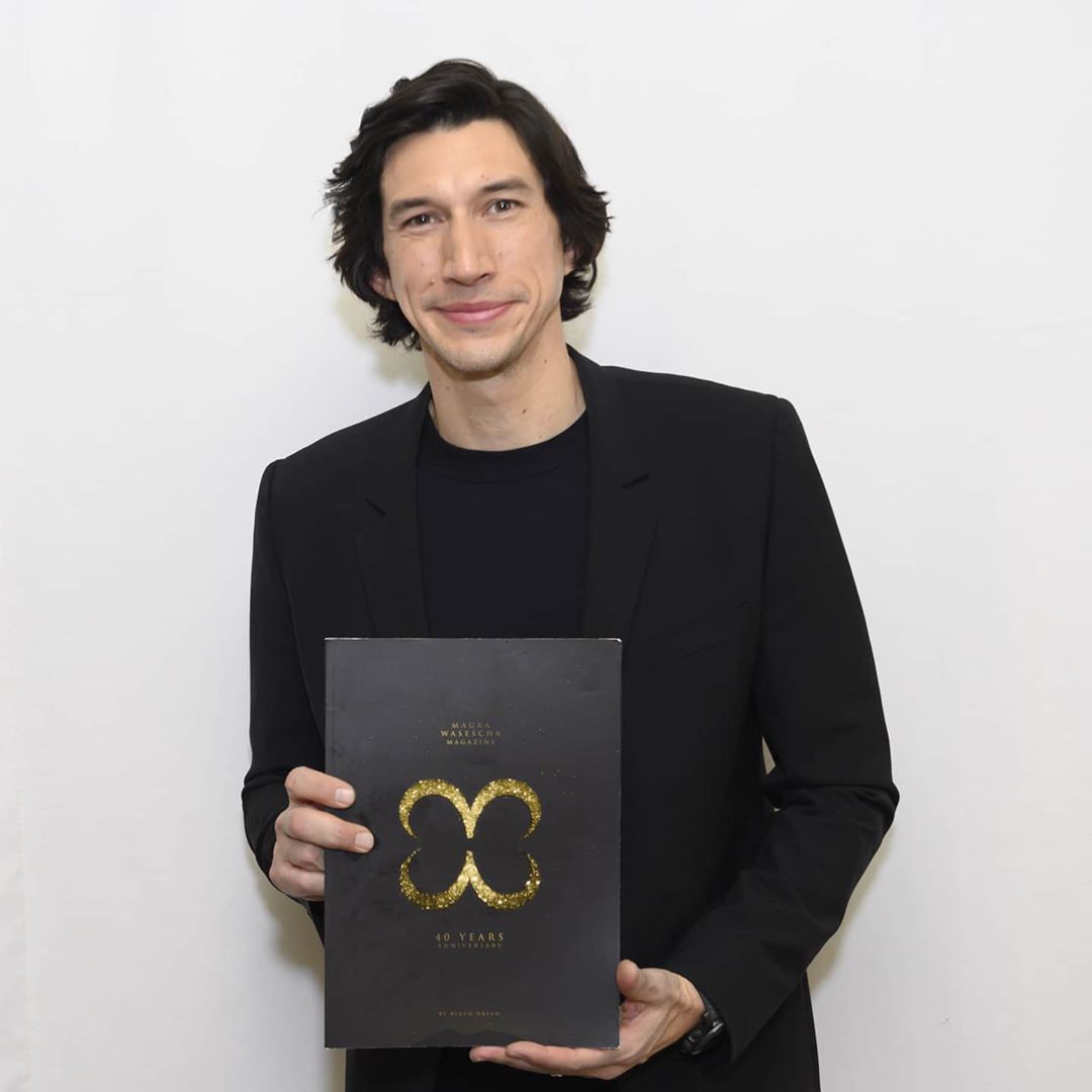New/old picture of Adam "Thank you so much Adam Driver for presenting my magazine." - *cr ...