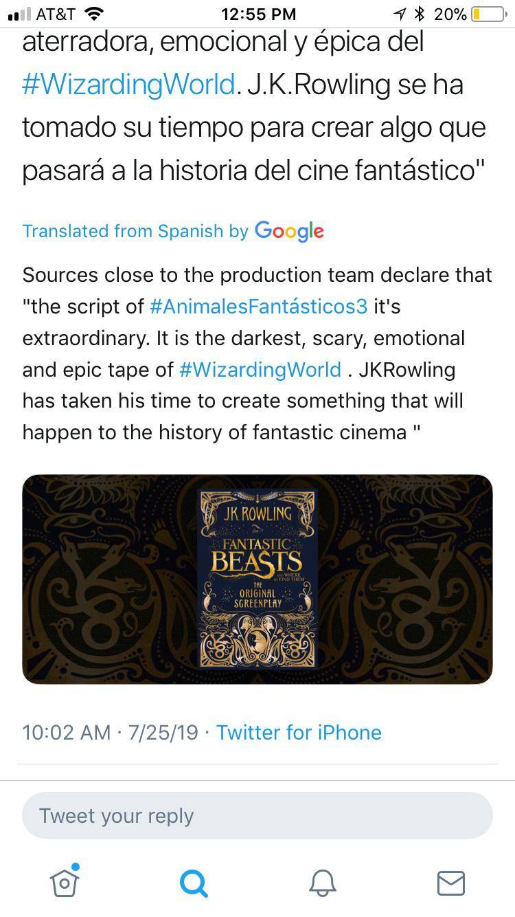 [NEW!] On the Fantastic Beasts 3 script: | Scrolller