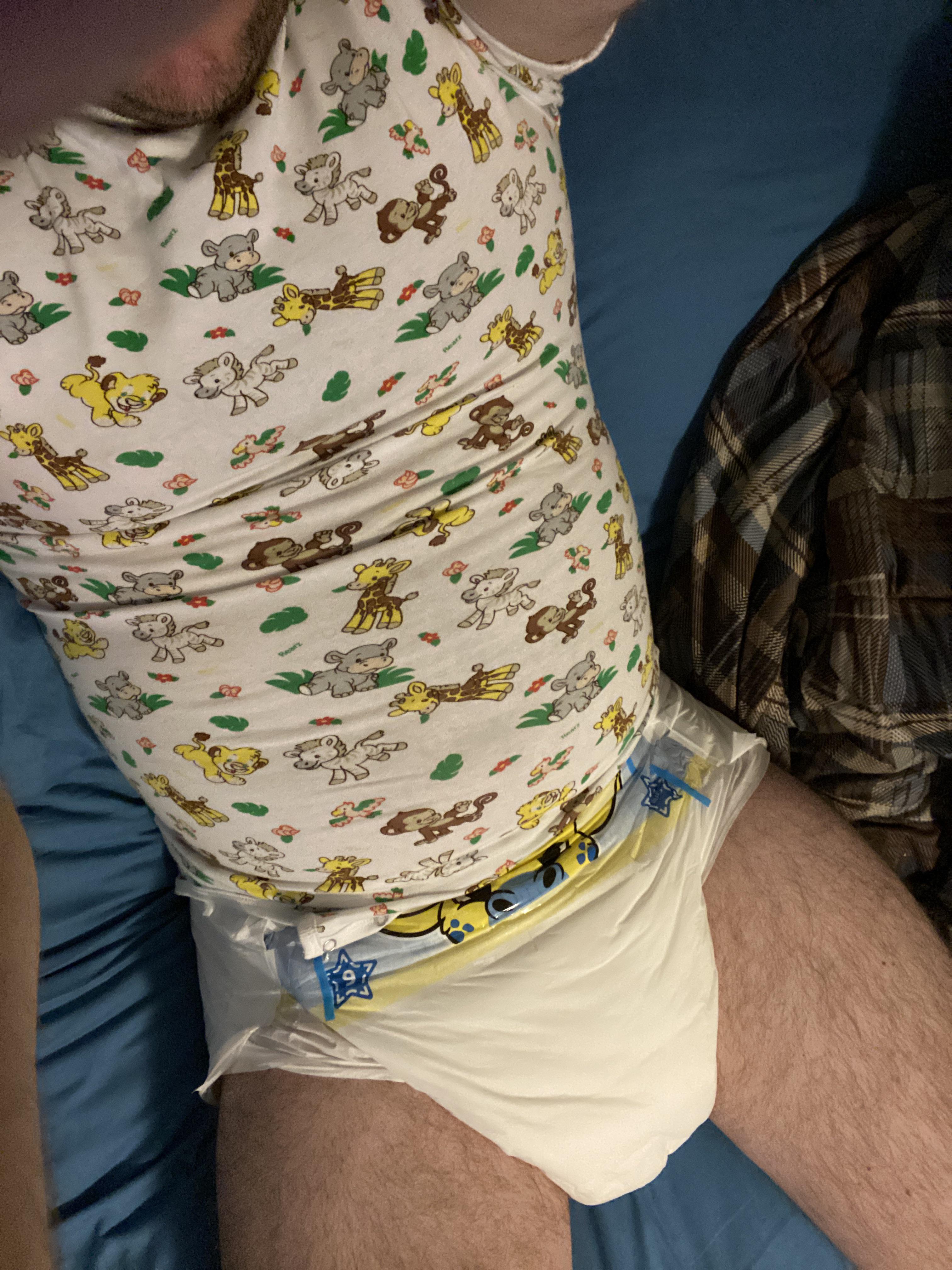 New onesie plus first time trying PeekABU diapers! | Scrolller