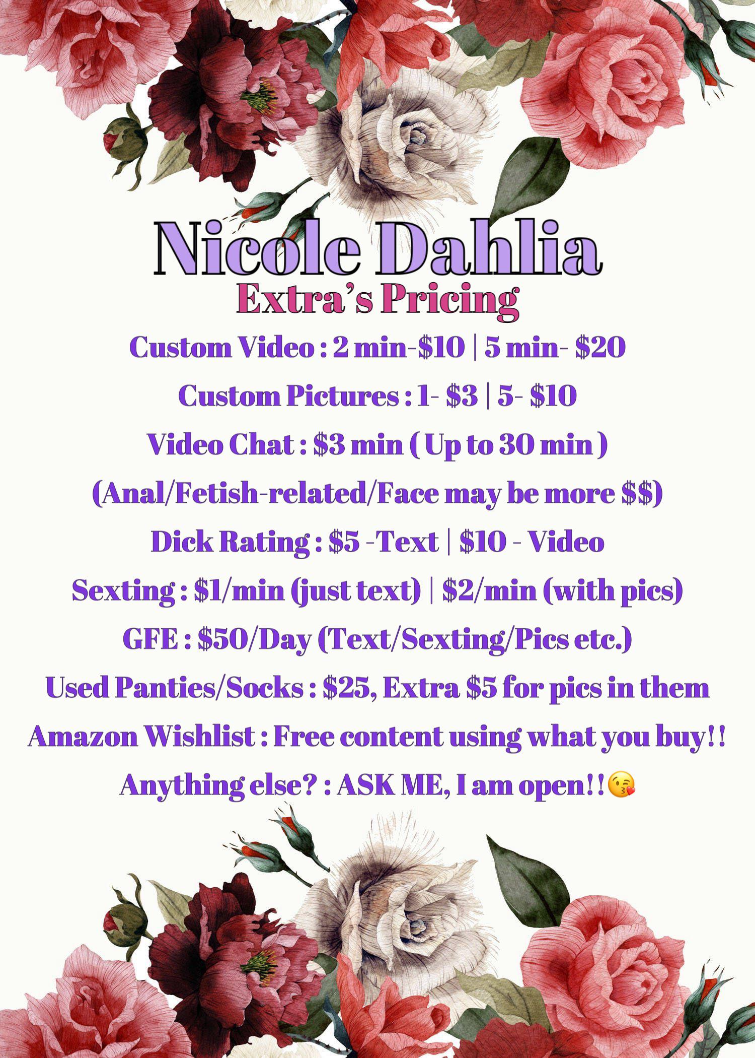 Price list for my exxxtras!! Best place to contact me is my Onlyfans 😘 Enjoy! | Scrolller