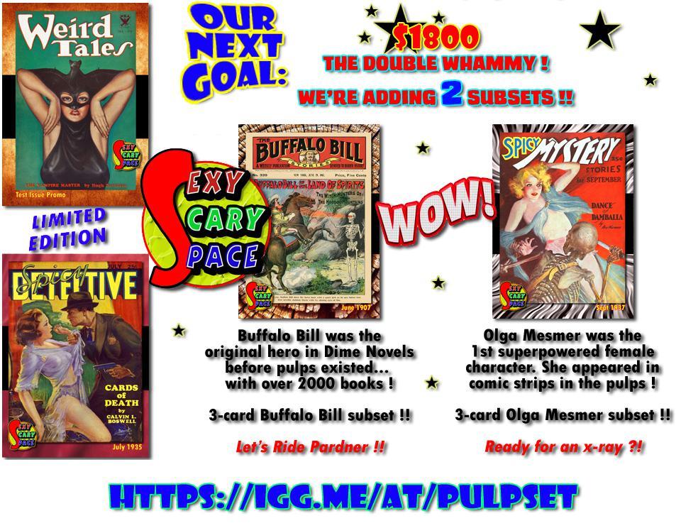New PULP COVER trading card set adds NEW star rewards & goals ! Hurry ! https://igg.me/at ...