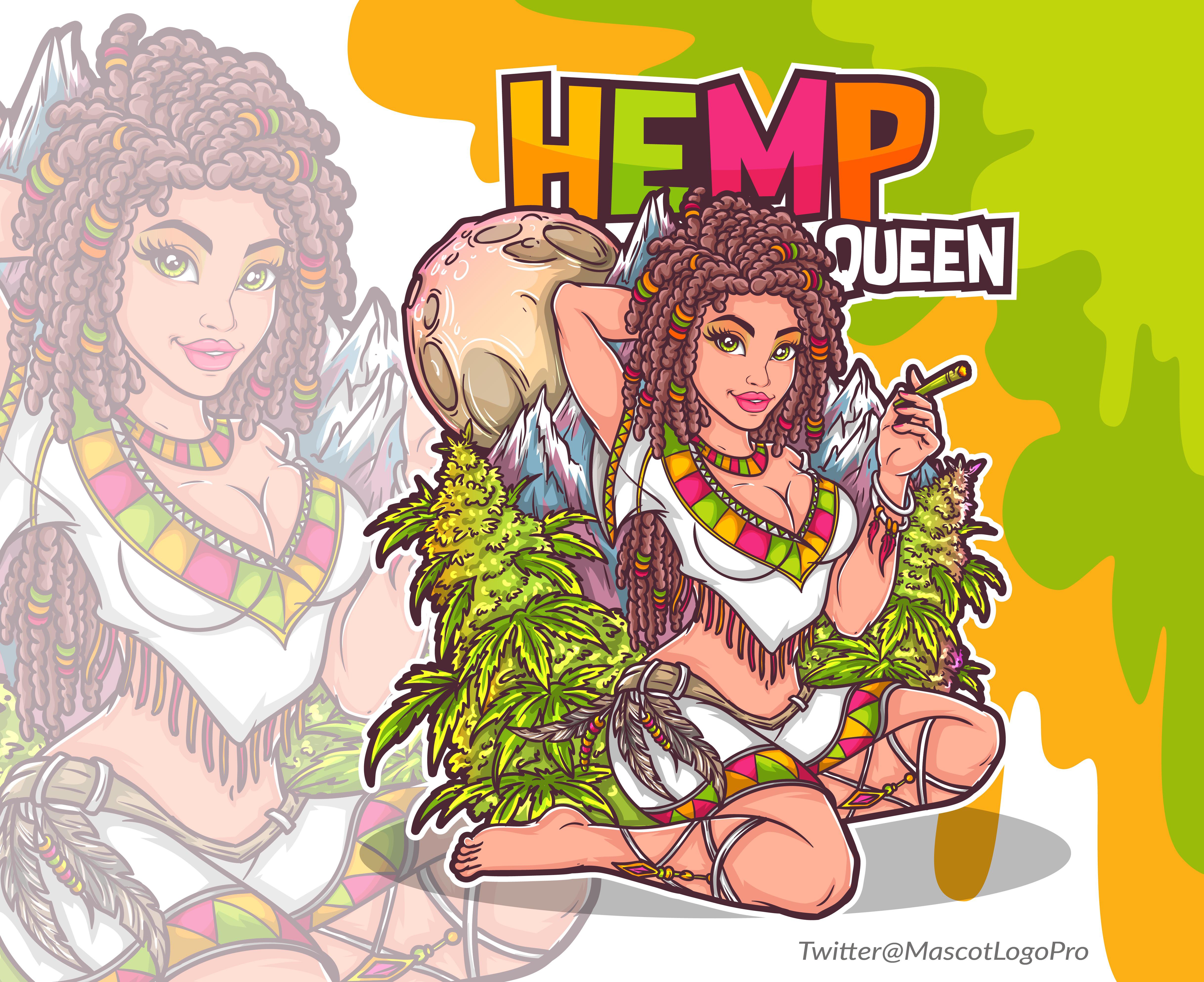 New vector illustration for hemp brand. 💨🔥done by using adobe illustrator. 😎 what do you think ...