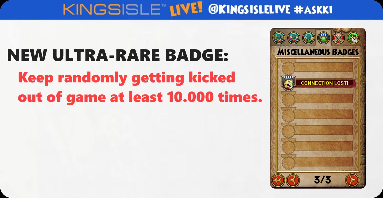 New Wizard101 Connection Lost Badge! | Scrolller