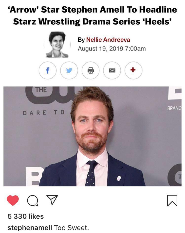 [News] Stephen Amell’s next show | Scrolller