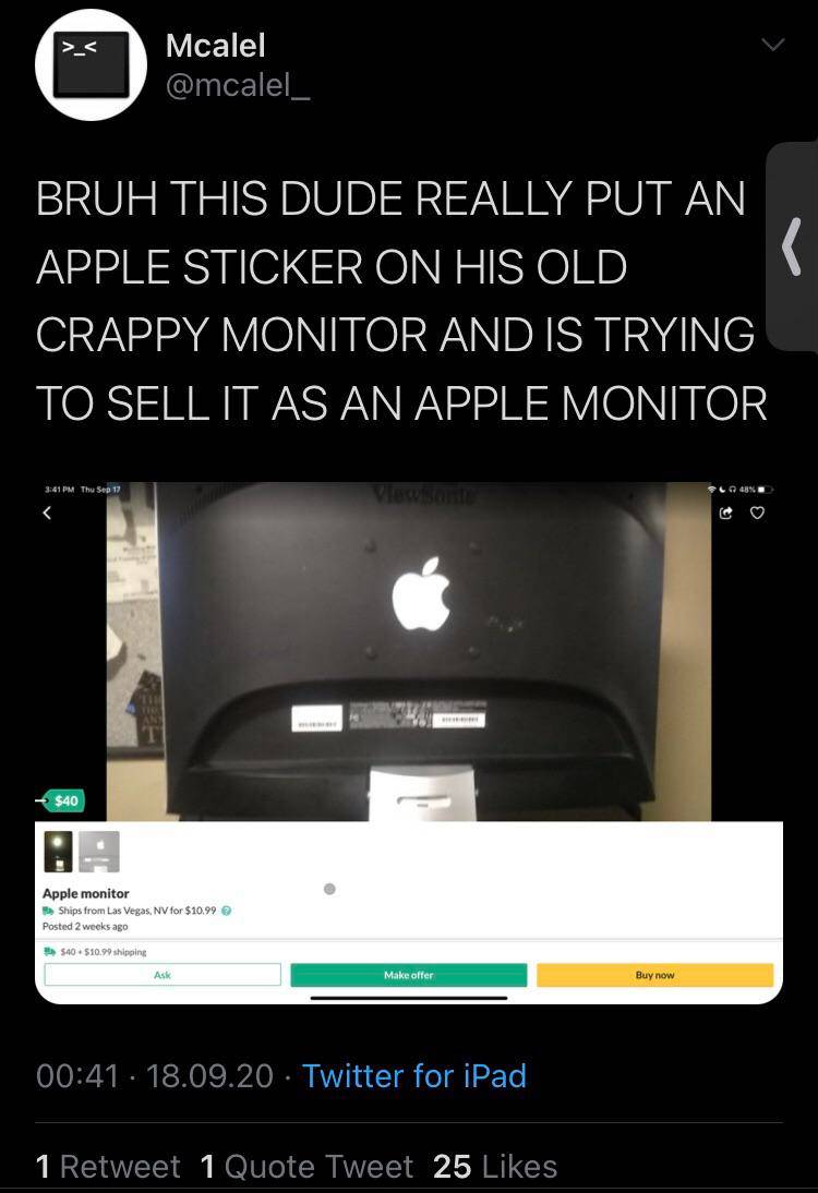Nice Apple Monitor! | Scrolller