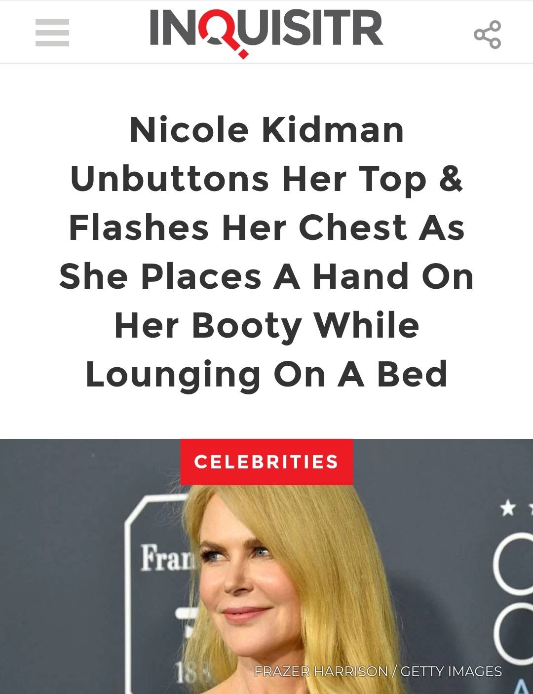 Nicole Kidman flashes her chest | Scrolller