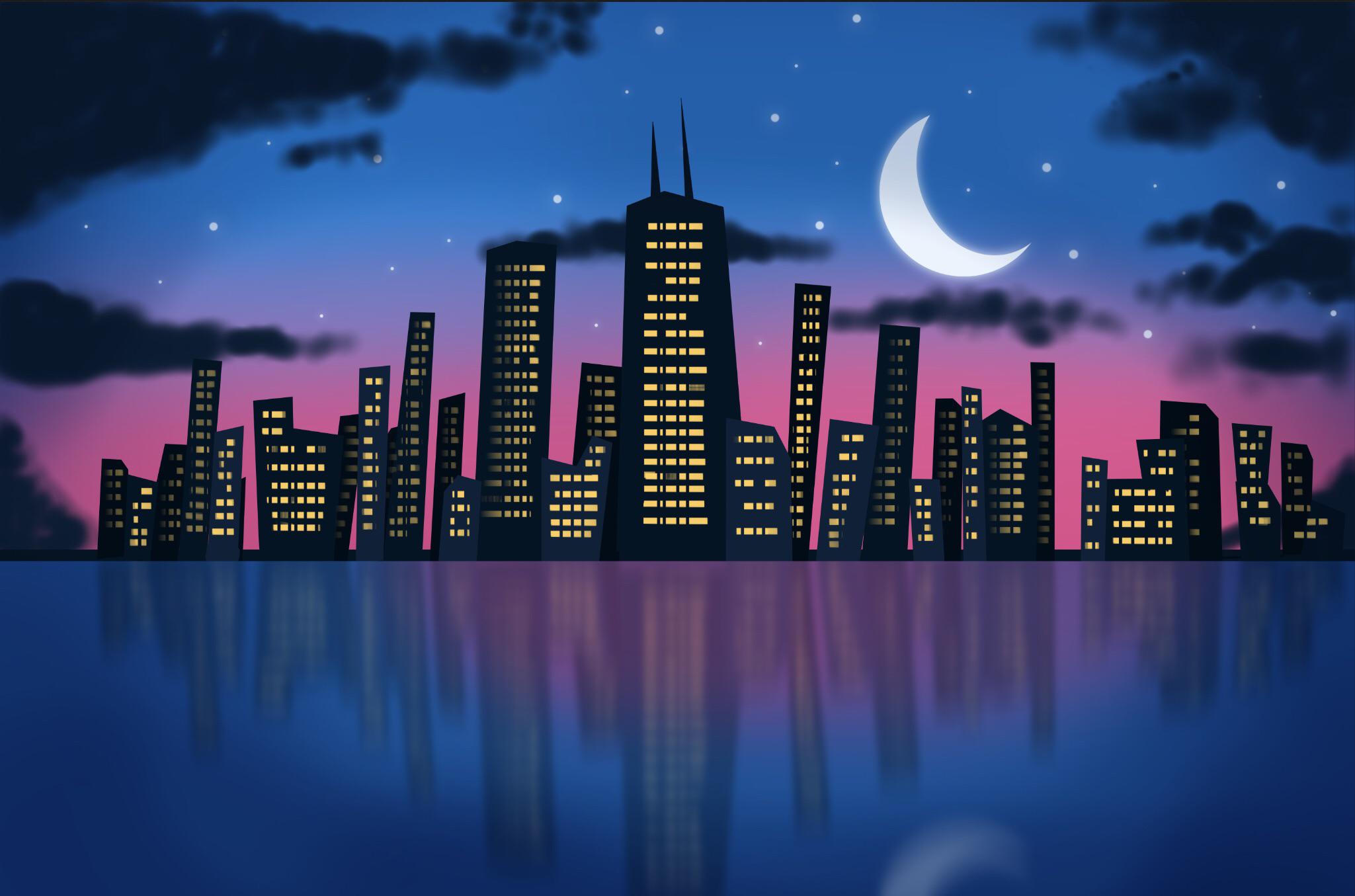 Night at New York, me, digital, 2020 | Scrolller
