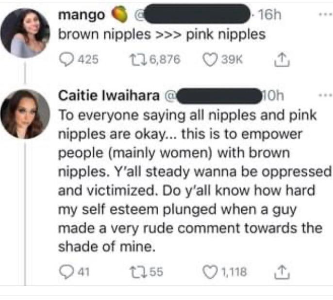 Nipple racism | Scrolller