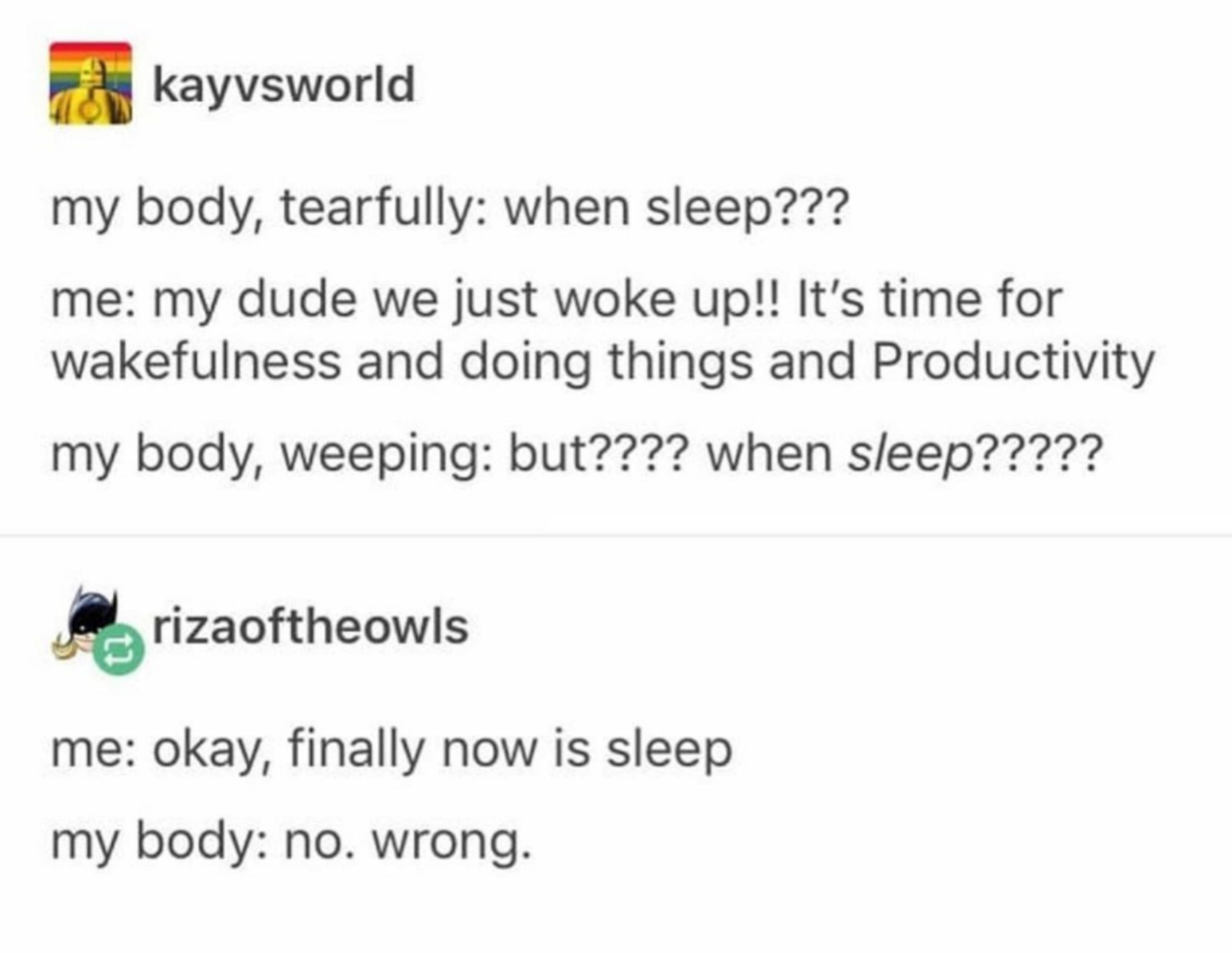 No sleep! Only sleep | Scrolller