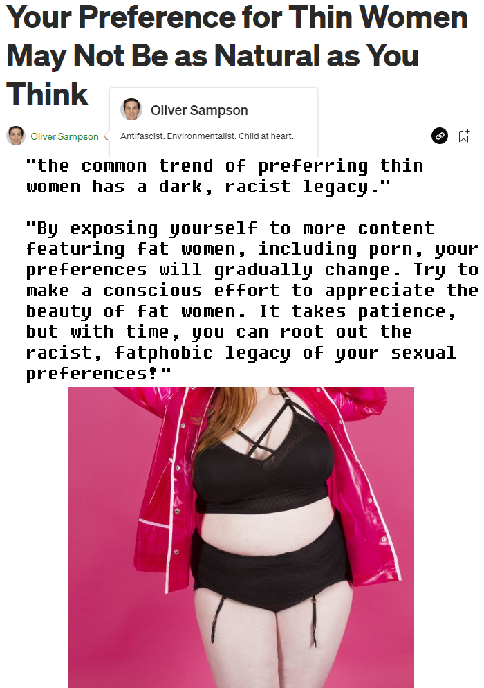 Not liking fat ass women = racist | Scrolller