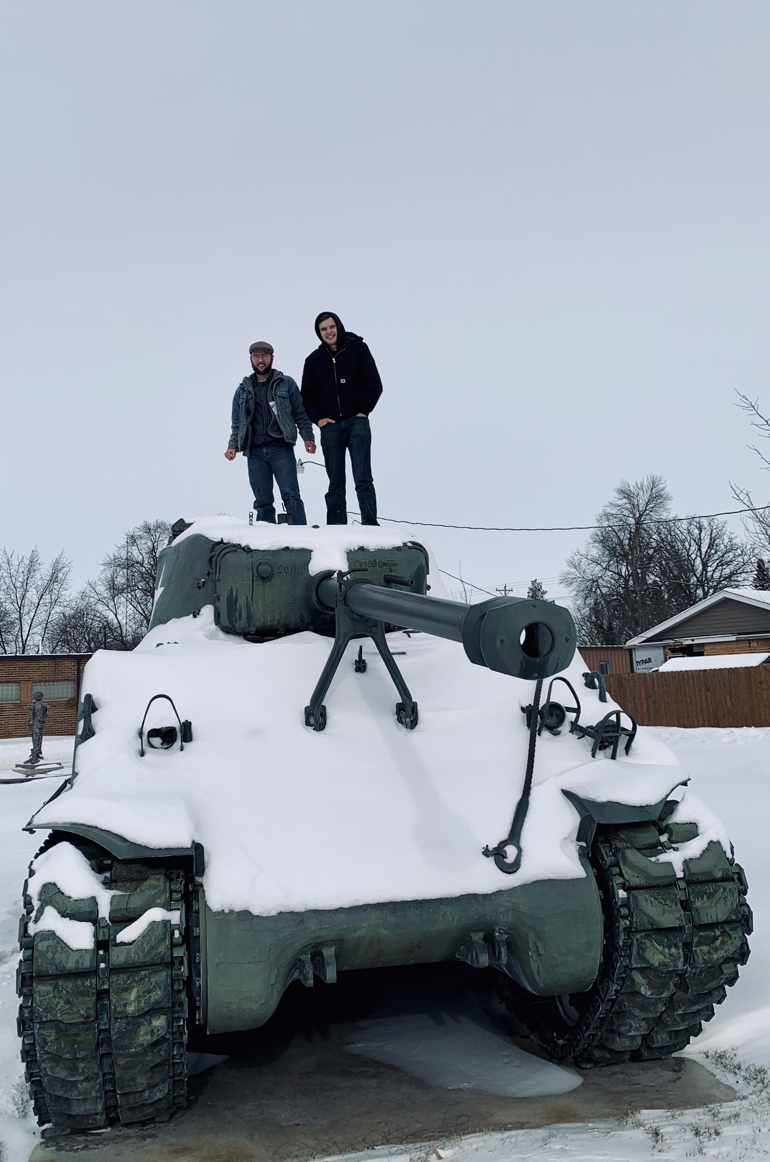 Nothing special, just a picture I really like of my brother and I on a Sherman tank. | Scrolller
