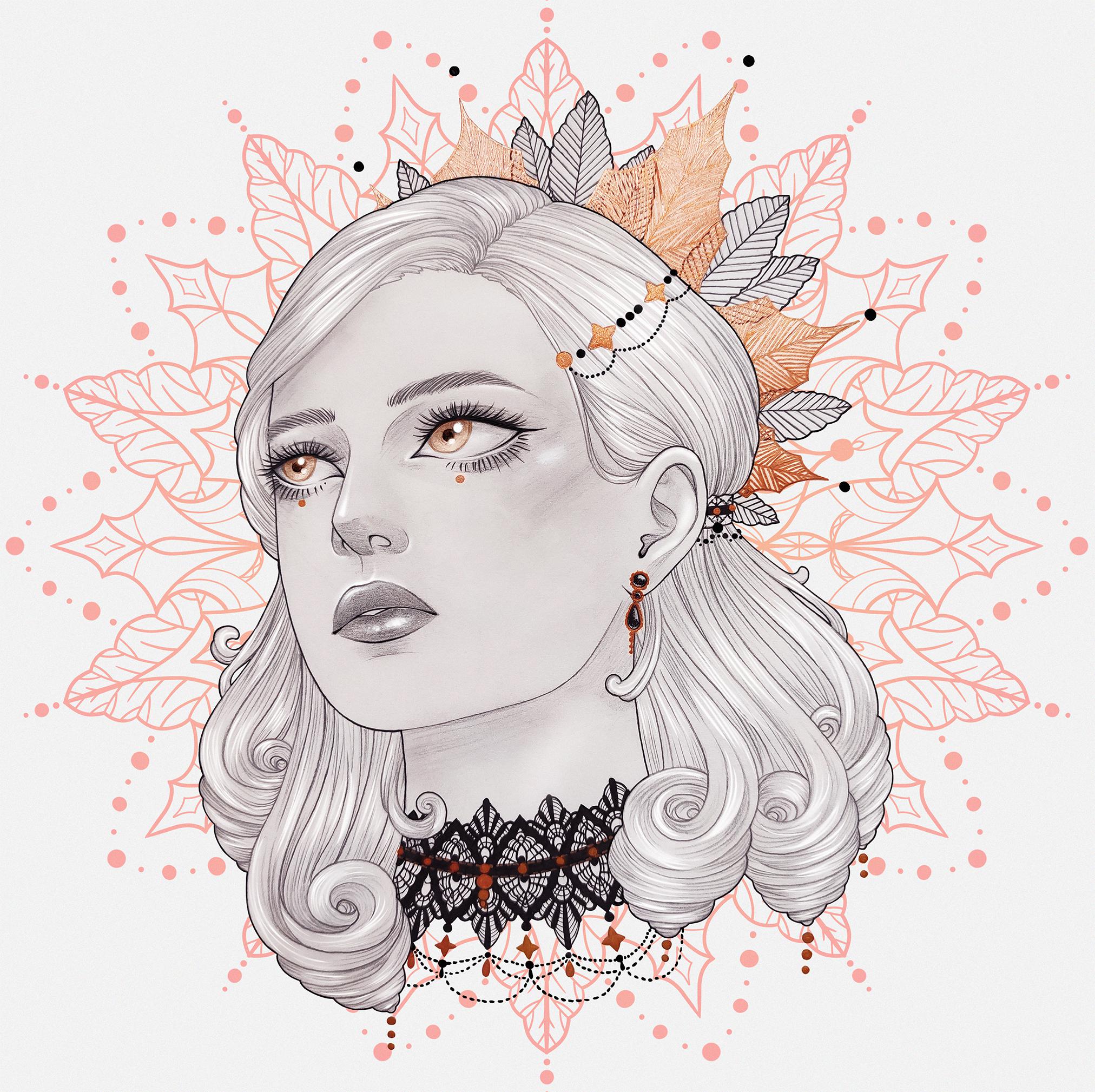 🍂November🍂, me, traditional art+digital editing, 2020 | Scrolller
