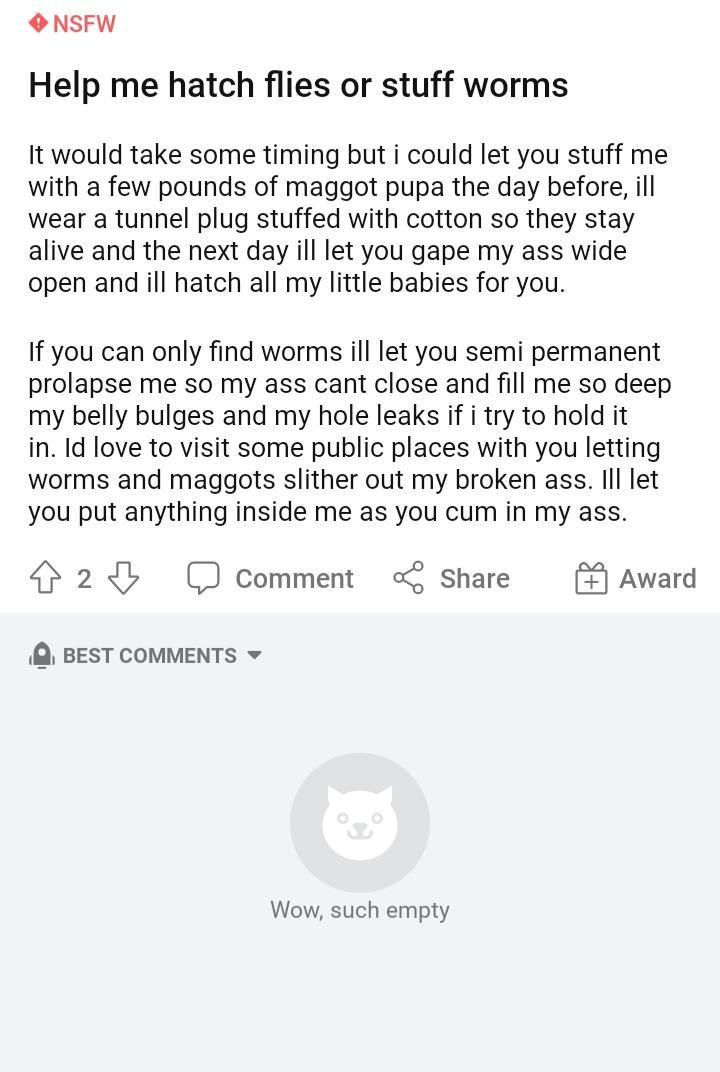 NSFW- Noah maybe leave the worms | Scrolller